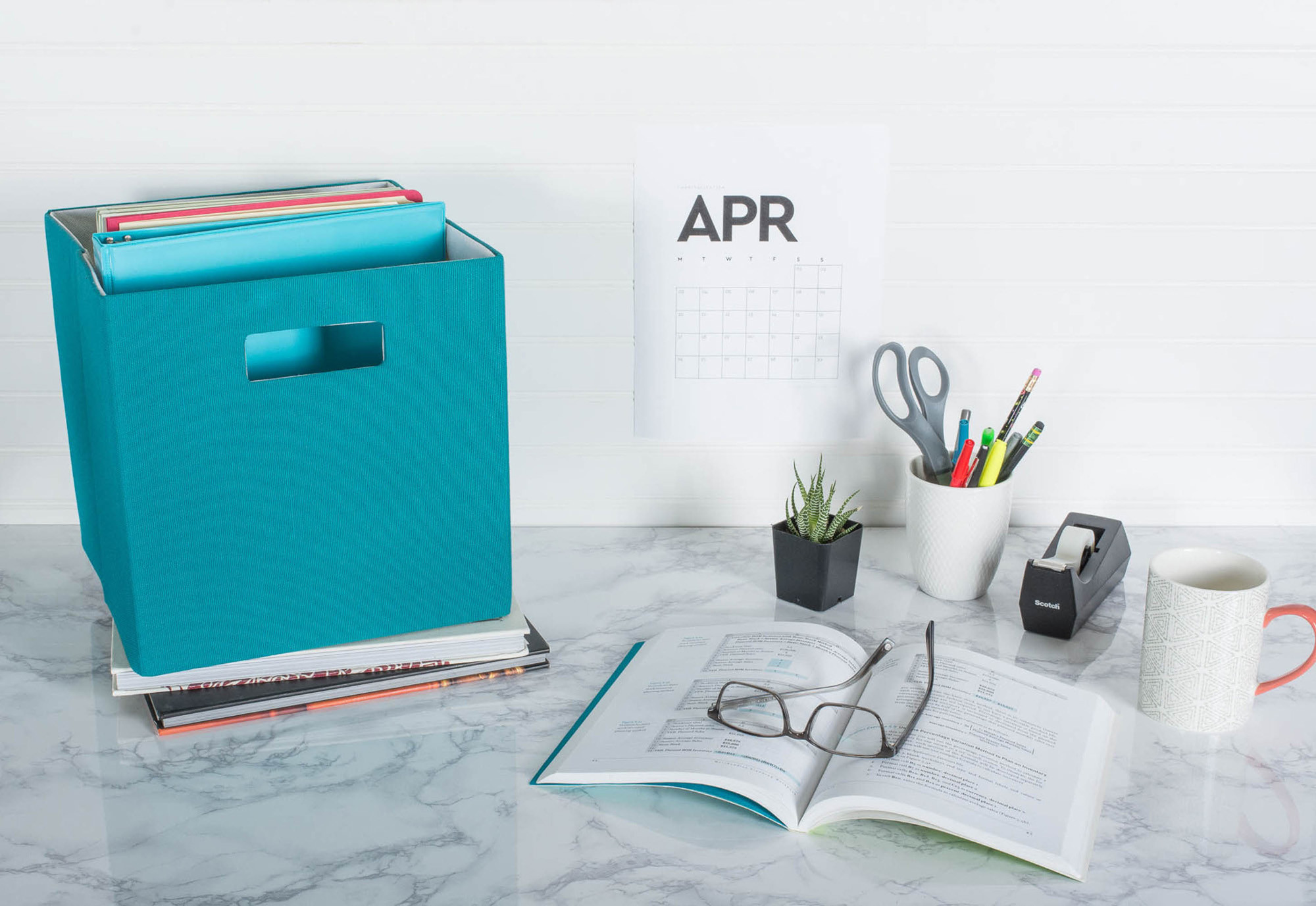 Teal Blue Cube Storage Bin 11" | Christmas Central