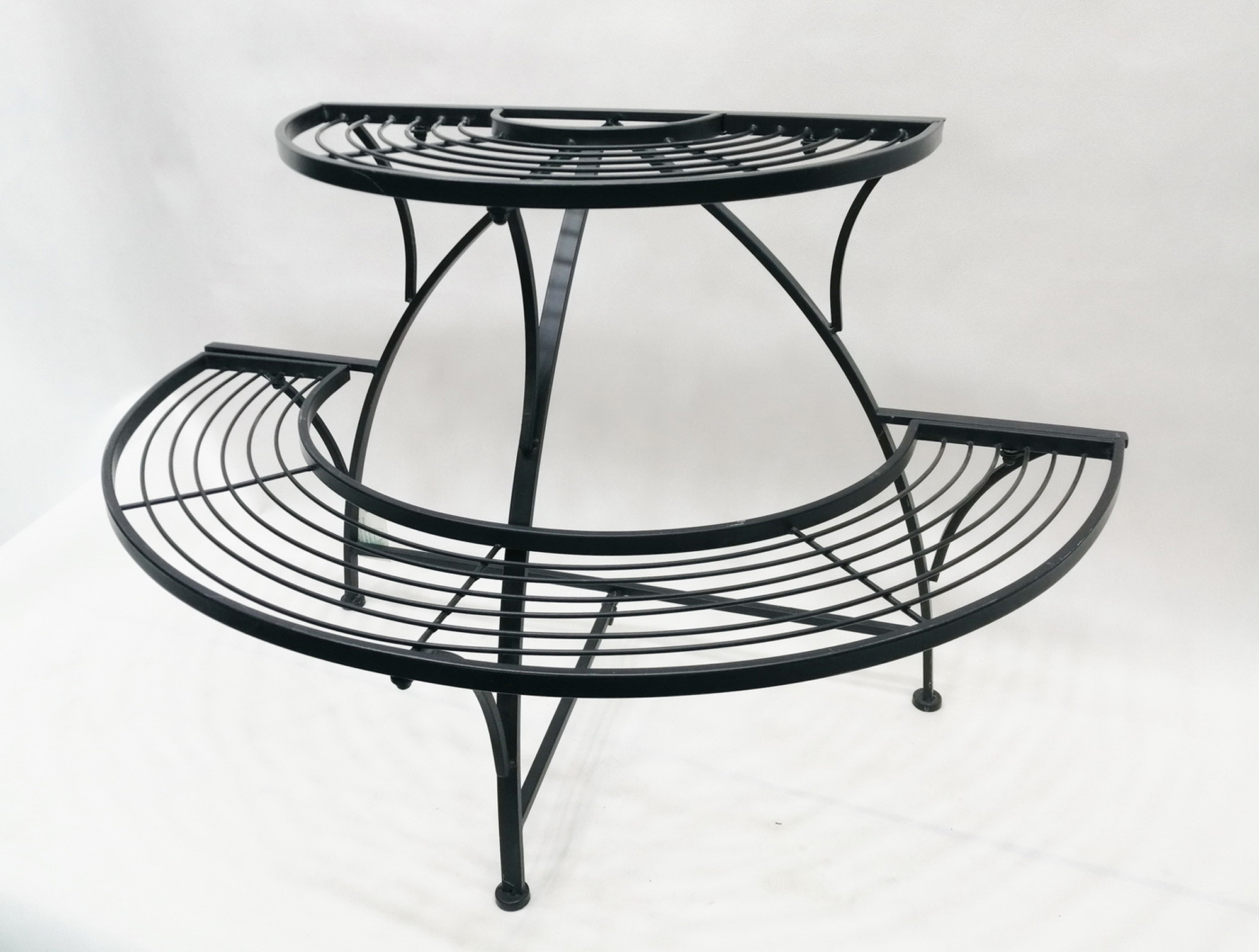 3.25' Solid Semi Circle Outdoor Patio Garden Plant & Display Stand ...