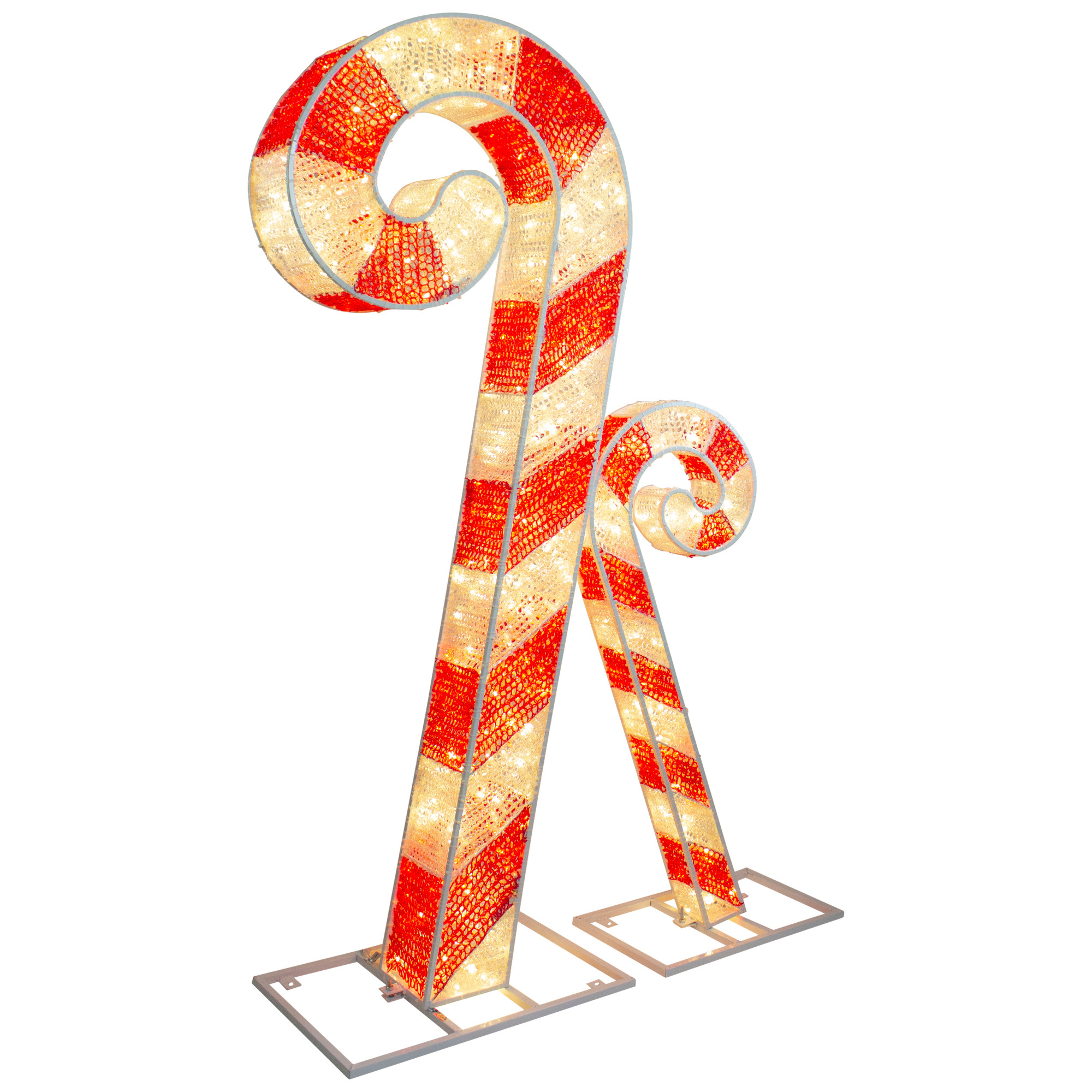 6ft Lighted Commercial Grade LED Candy Canes Christmas Display ...