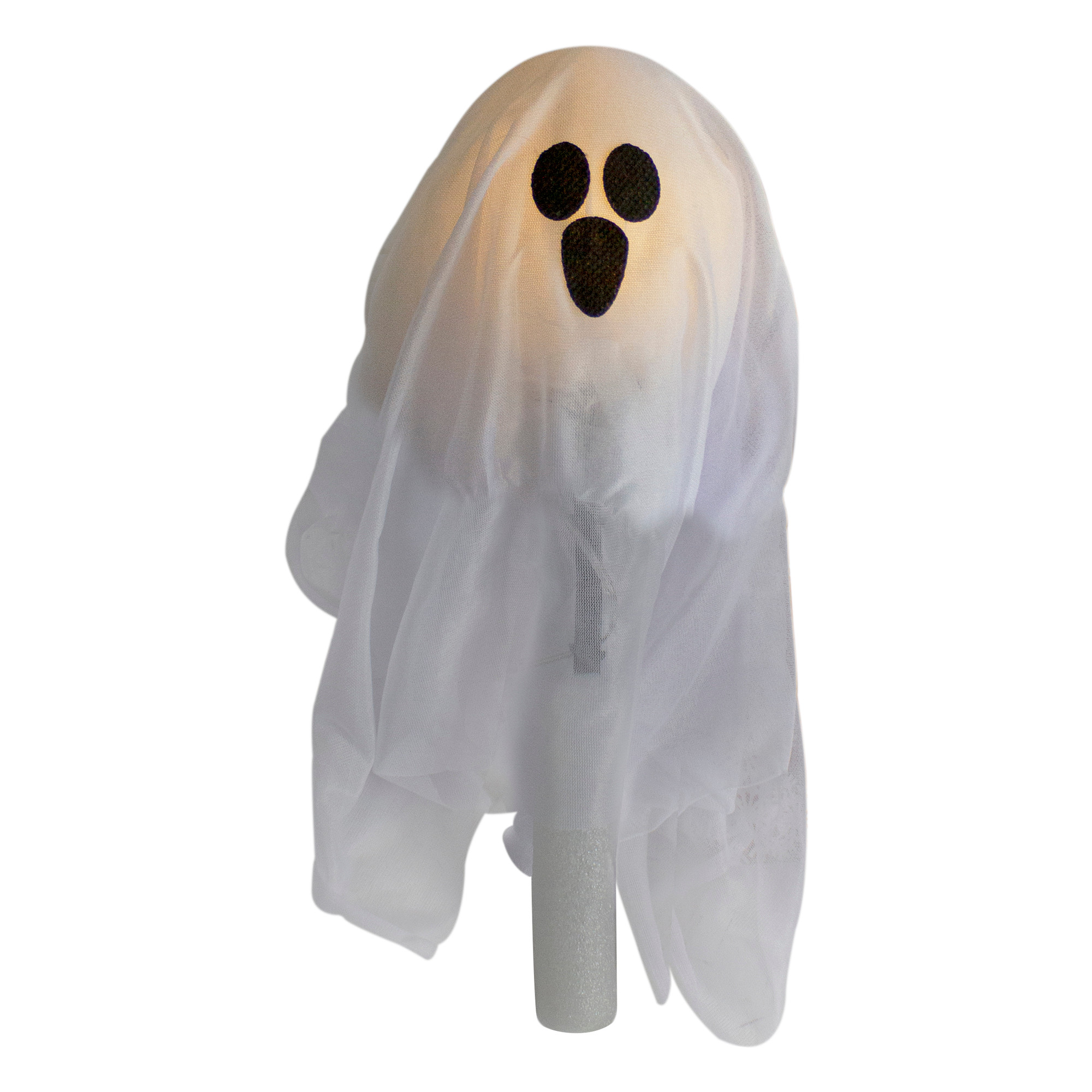 Set of 6 LED Lighted White Ghost Halloween Outdoor Pathway Markers 30 ...