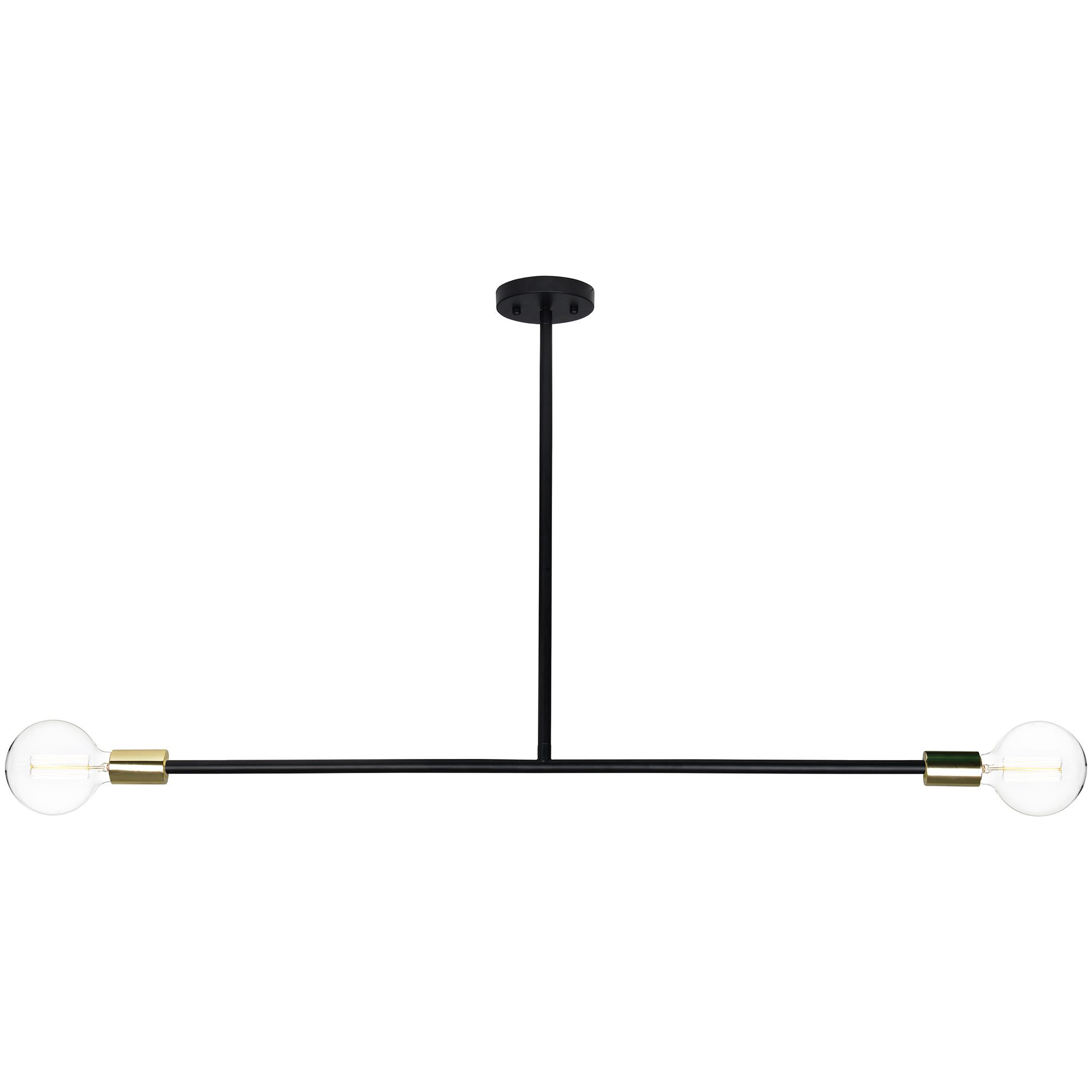 64" Black & Gold Scandinavian Ceiling Pendant Light | Christmas Central