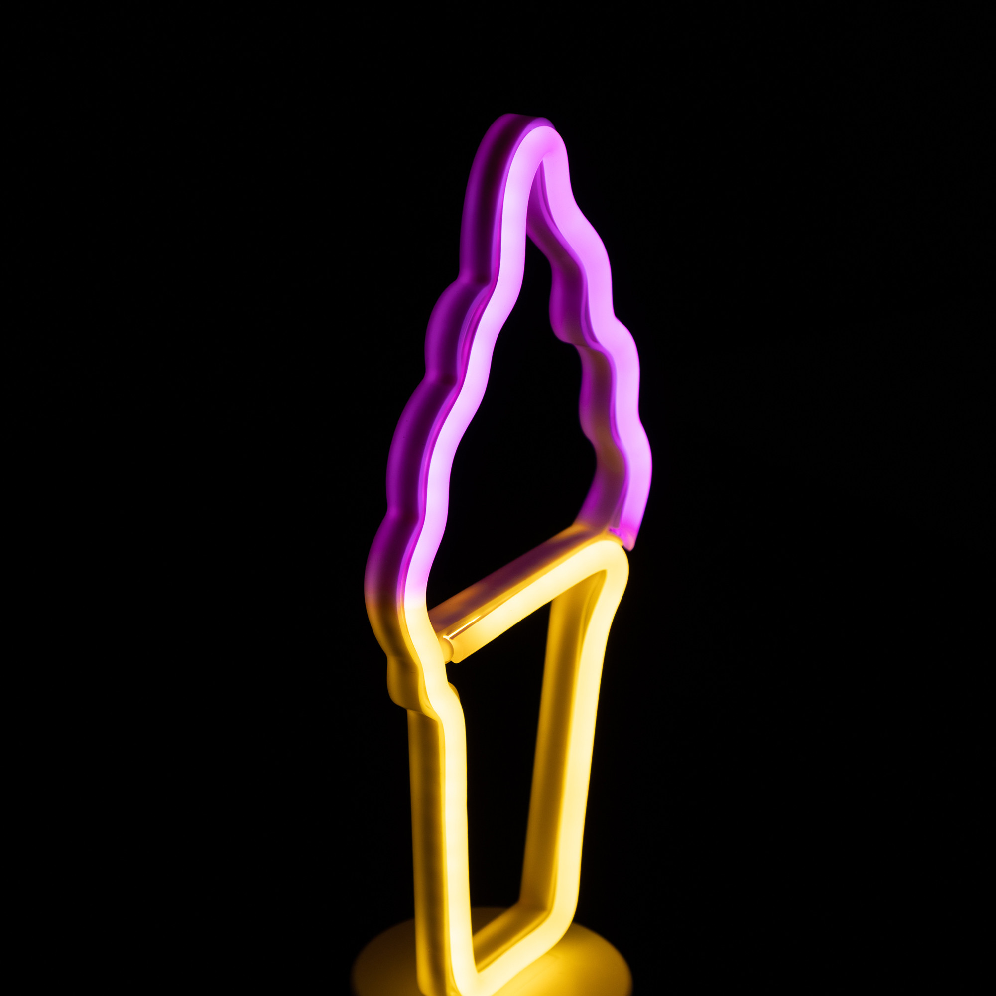 LED Ice Cream Cone Neon Table Light - 12" | Christmas Central