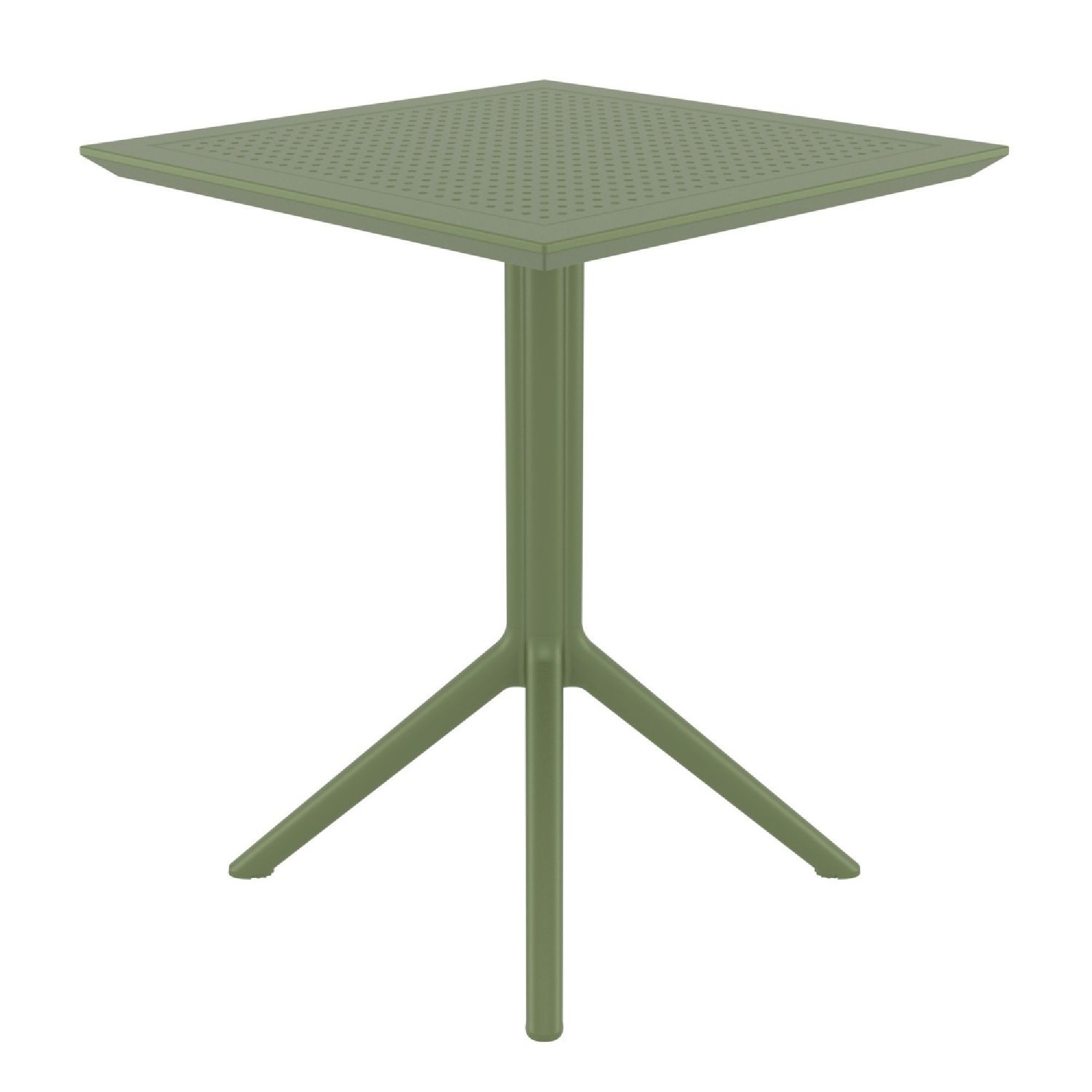 24" Olive Green Square Folding Table | Christmas Central