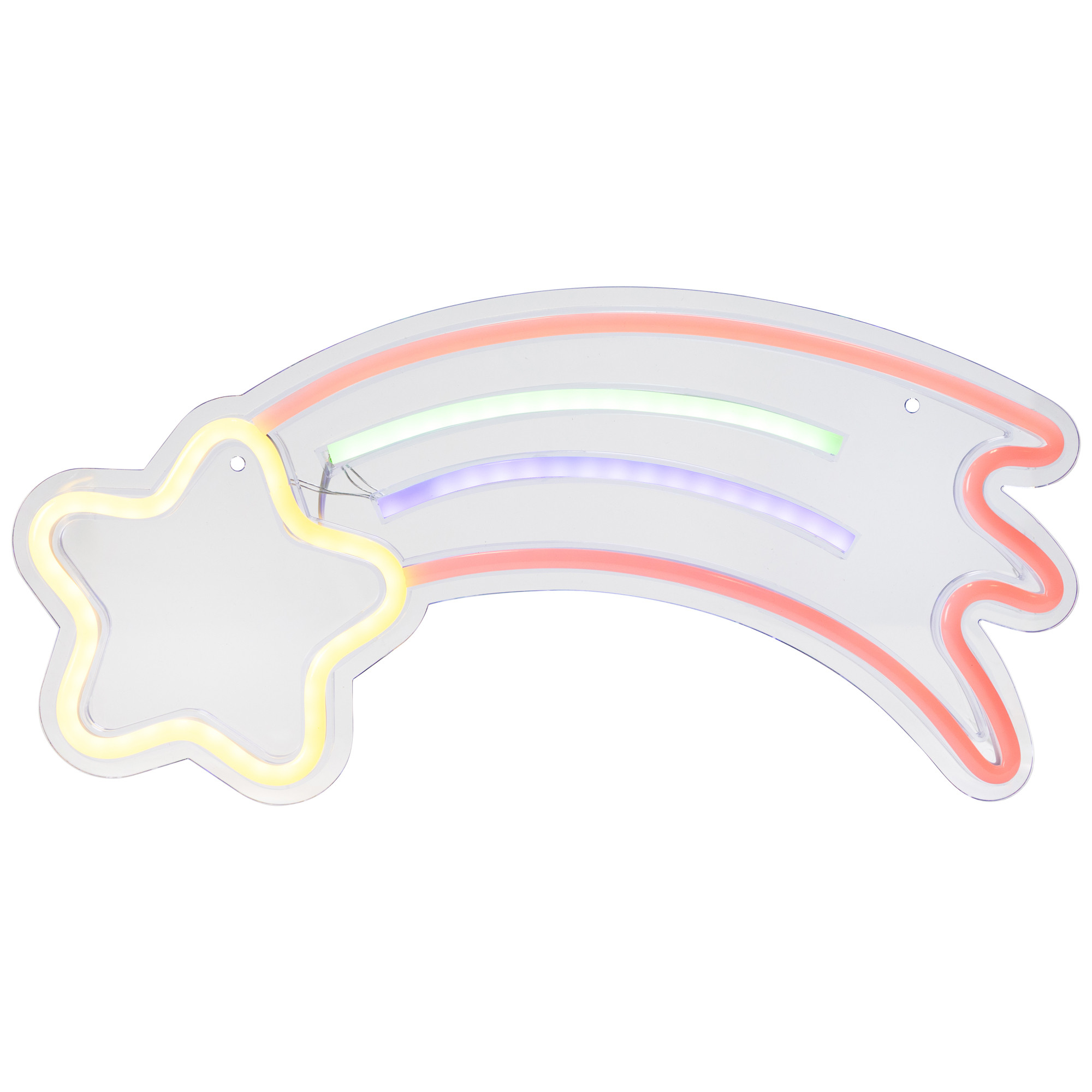 16" LED Neon Style Shooting Star Wall Sign | Christmas Central