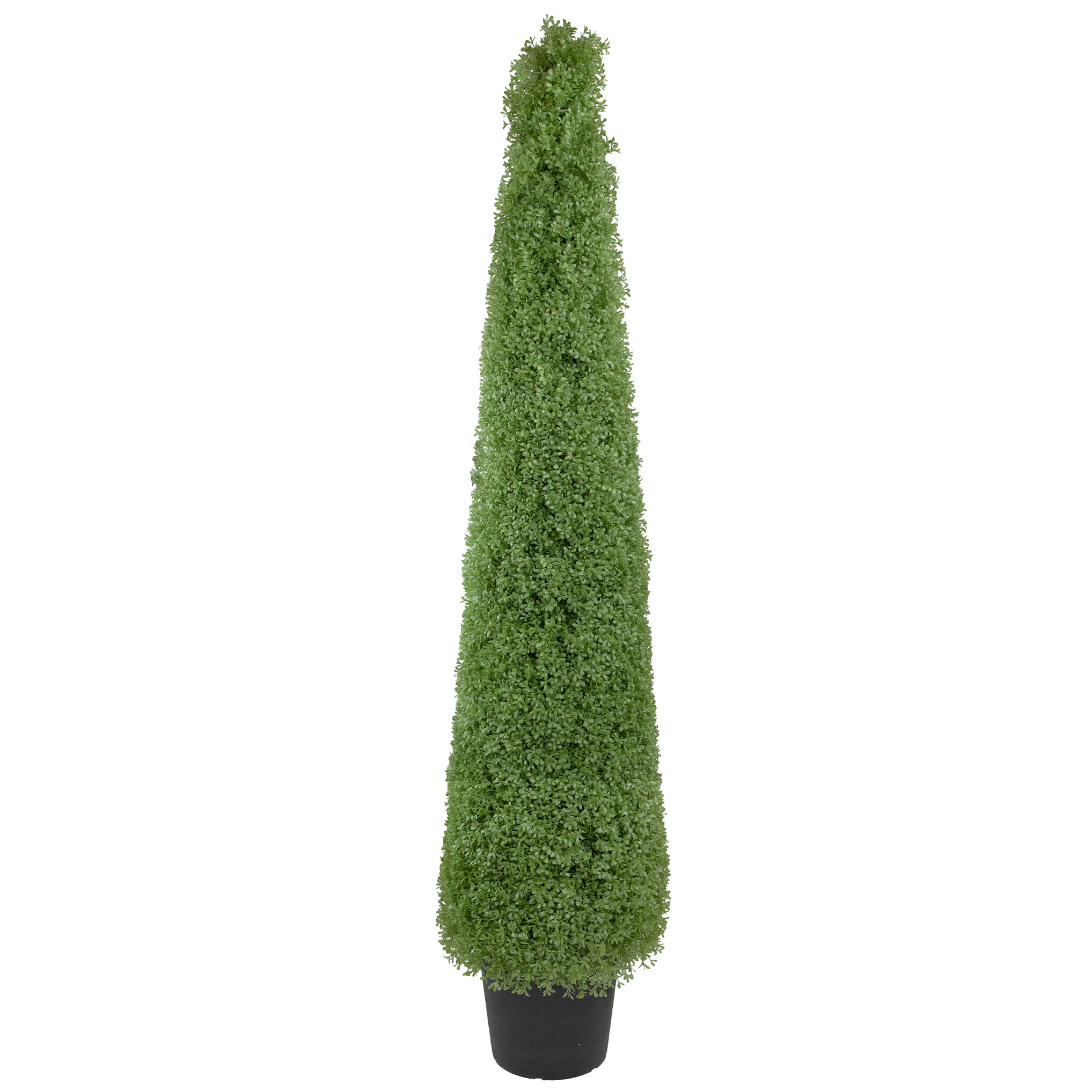 6' Artificial Boxwood Cone Topiary Tree with Round Pot, Unlit ...