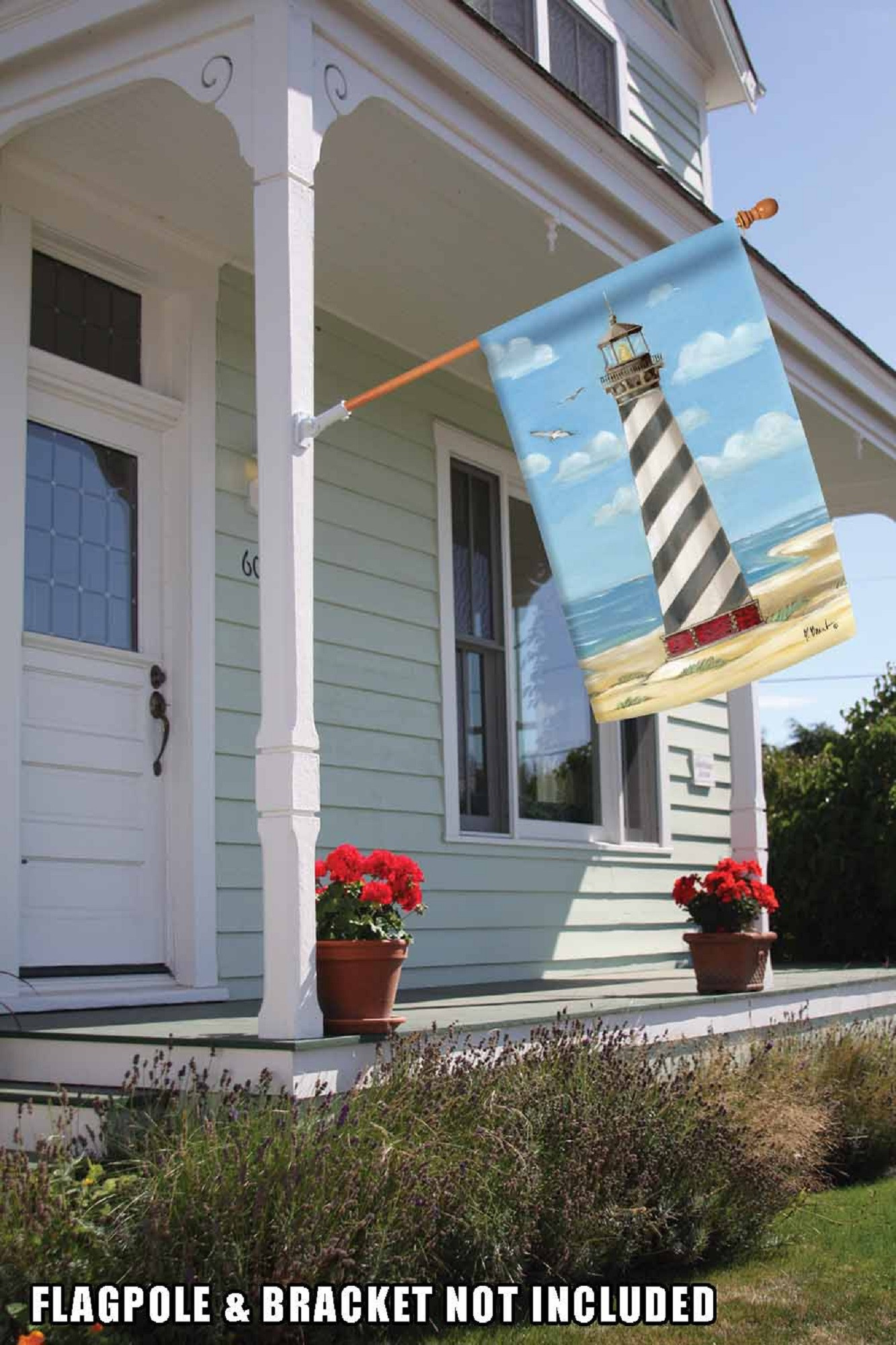 Cape Hatteras Lighthouse Outdoor House Flag 40" x 28" | Christmas Central