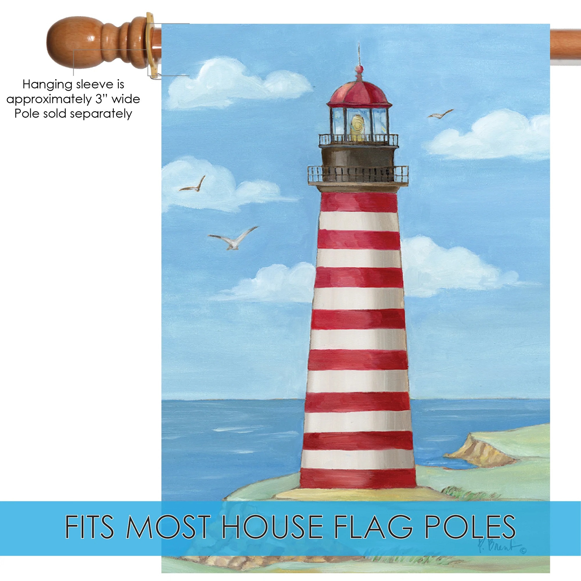 West Quoddy Head Lighthouse Outdoor House Flag 40" x 28" | Christmas ...