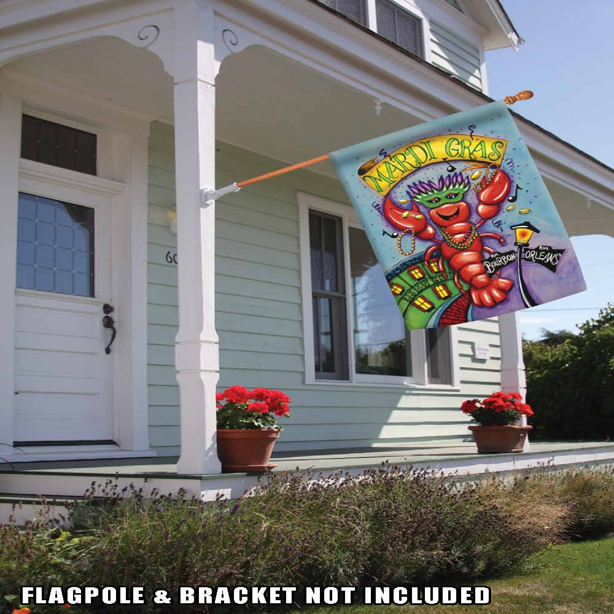 Celebration of Crustacean 'Mardi Gras" Outdoor House Flag 40" x 28 ...