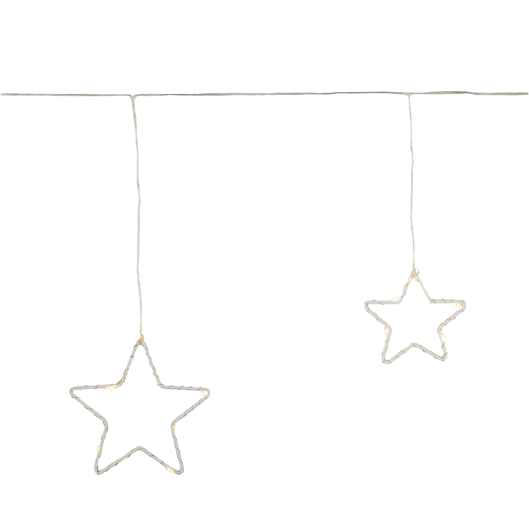 LED Lighted Stars Christmas Garland, 4ft, Warm White Lights | Christmas ...