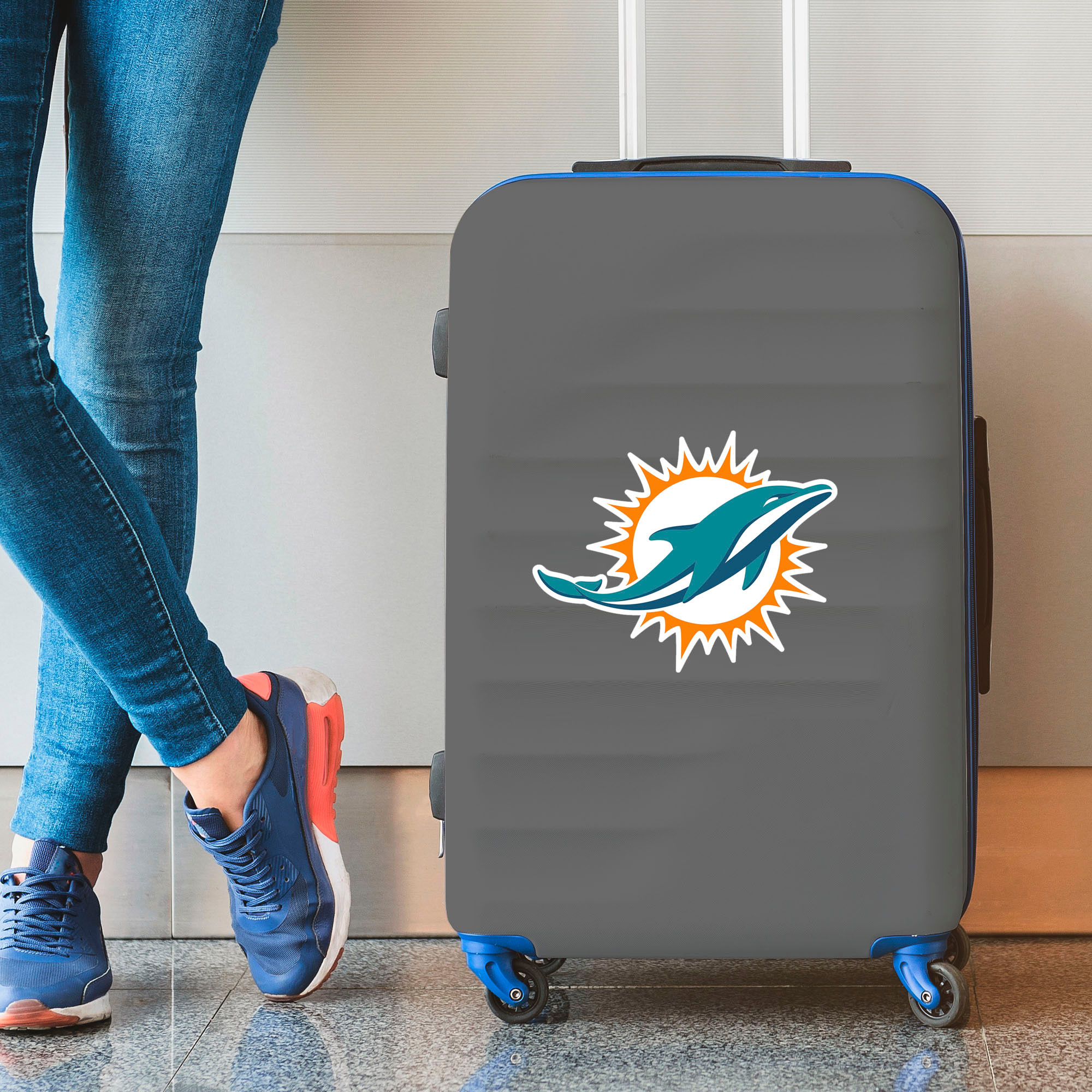 8" NFL Miami Dolphins Large Decal Sticker | Christmas Central