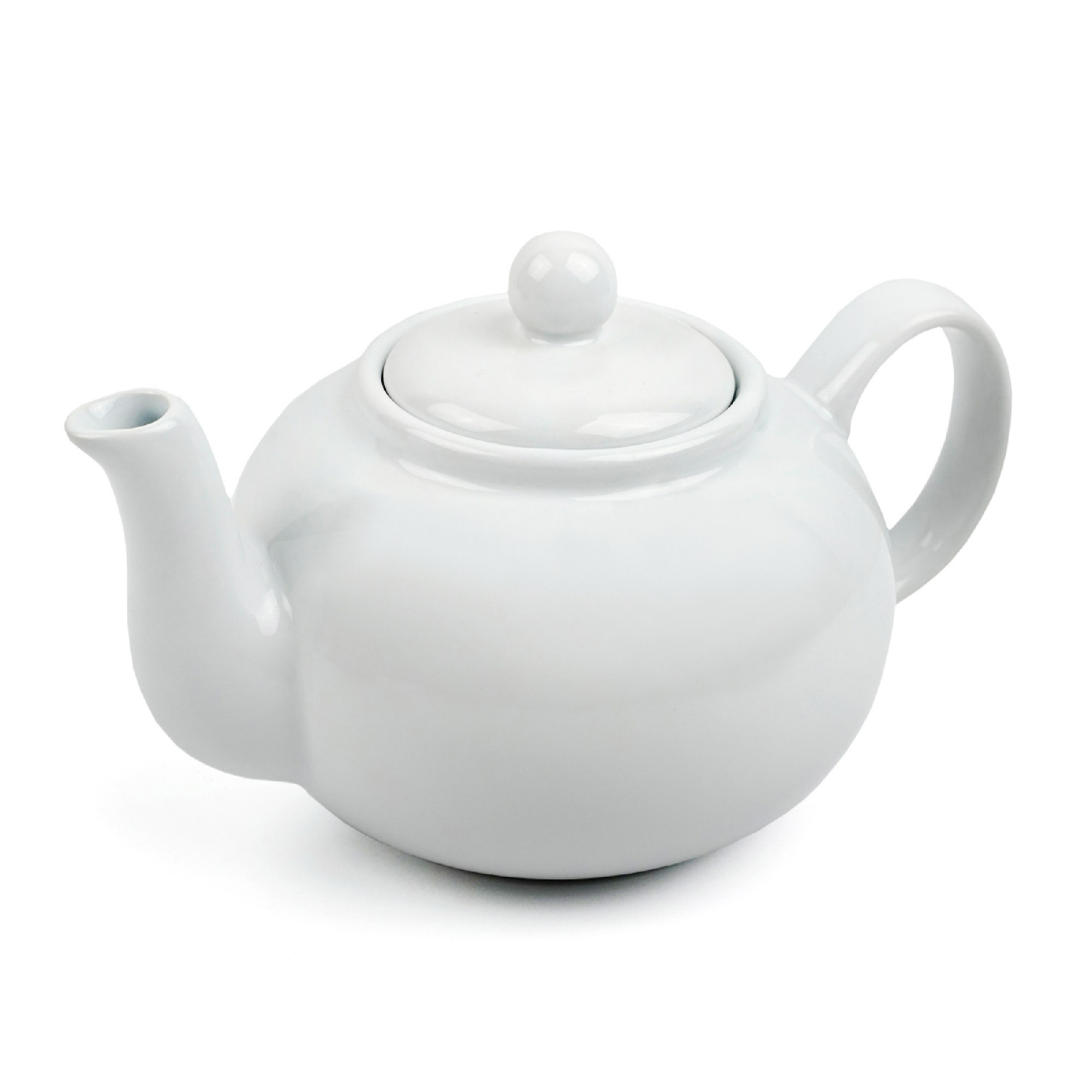 Solid Stoneware Teapot - 6" - White | Christmas Central