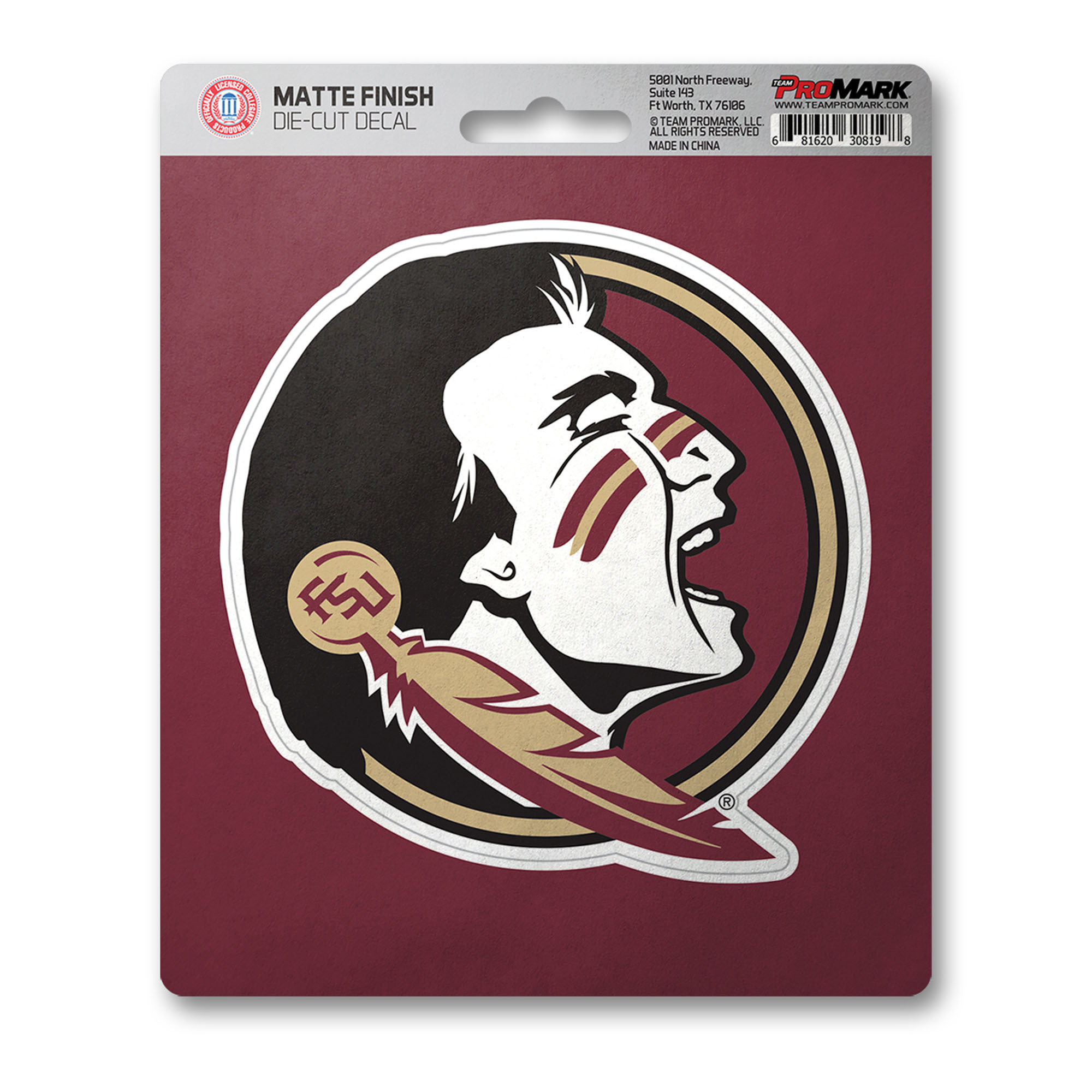 6.25" NCAA Florida State University Seminoles Matte Automotive Decal ...