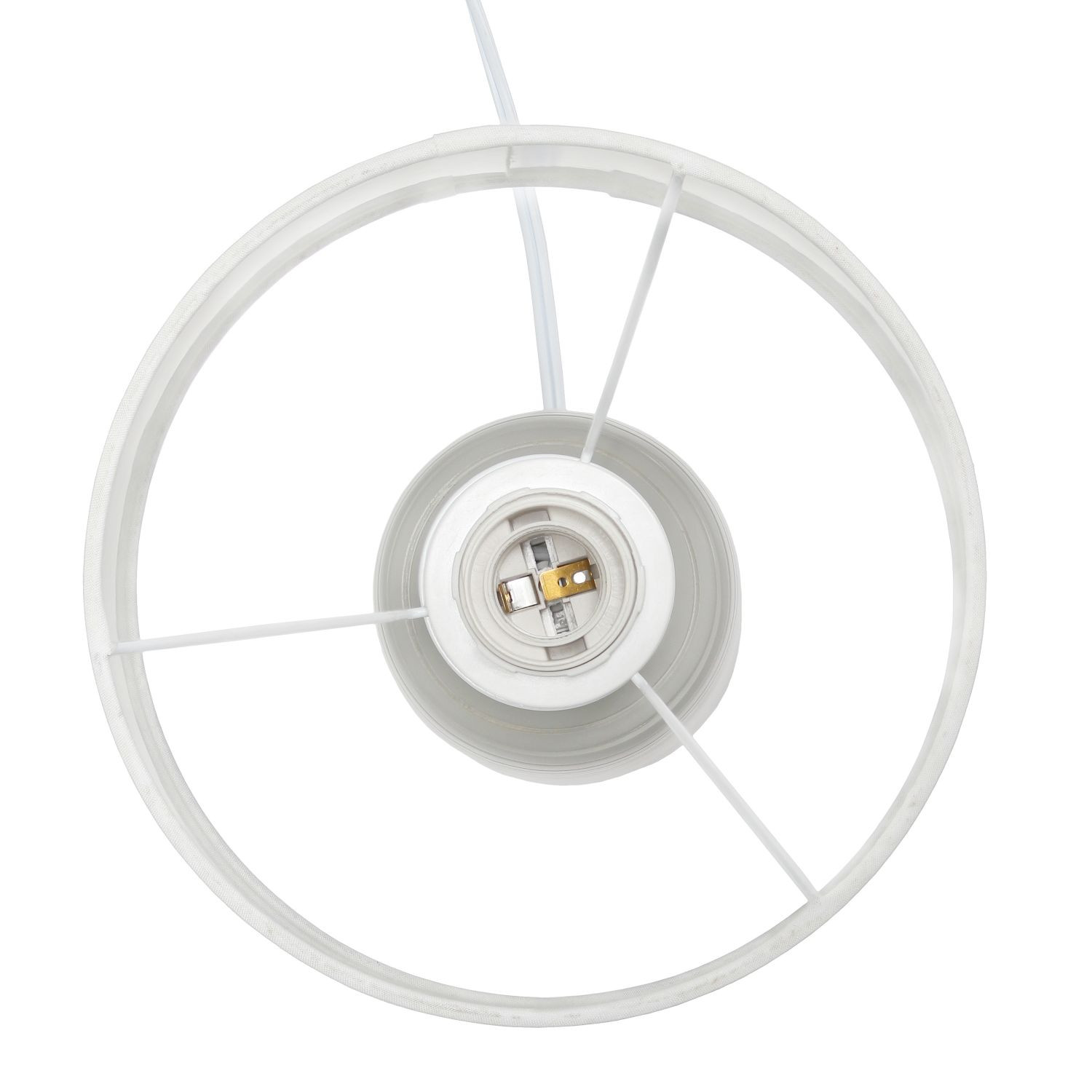 Linear Ceramic Table Lamp with Drum Shade - 15.75" - Taupe Gray & White ...