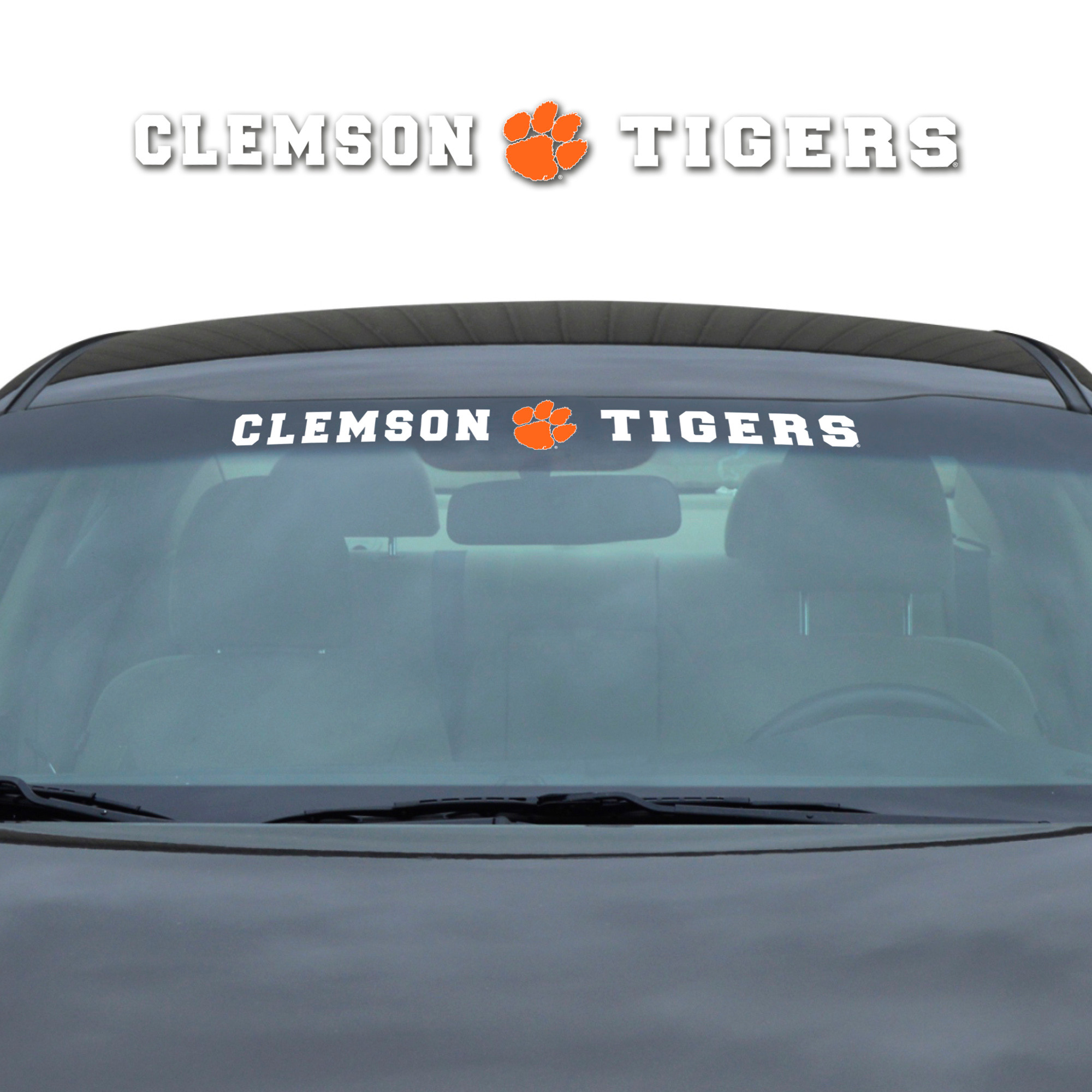 34” NCAA Clemson University Tigers Automotive Windshield Decal ...