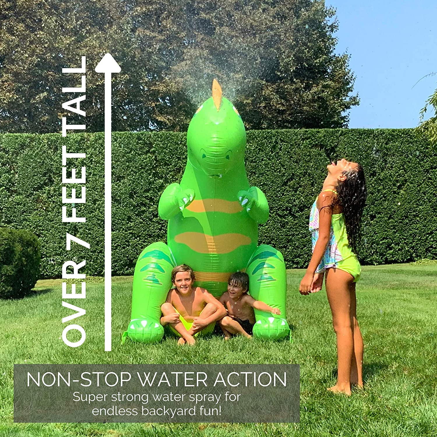 Humongous Inflatable Dinosaur Outdoor Water Sprinkler - 85" - Neon ...