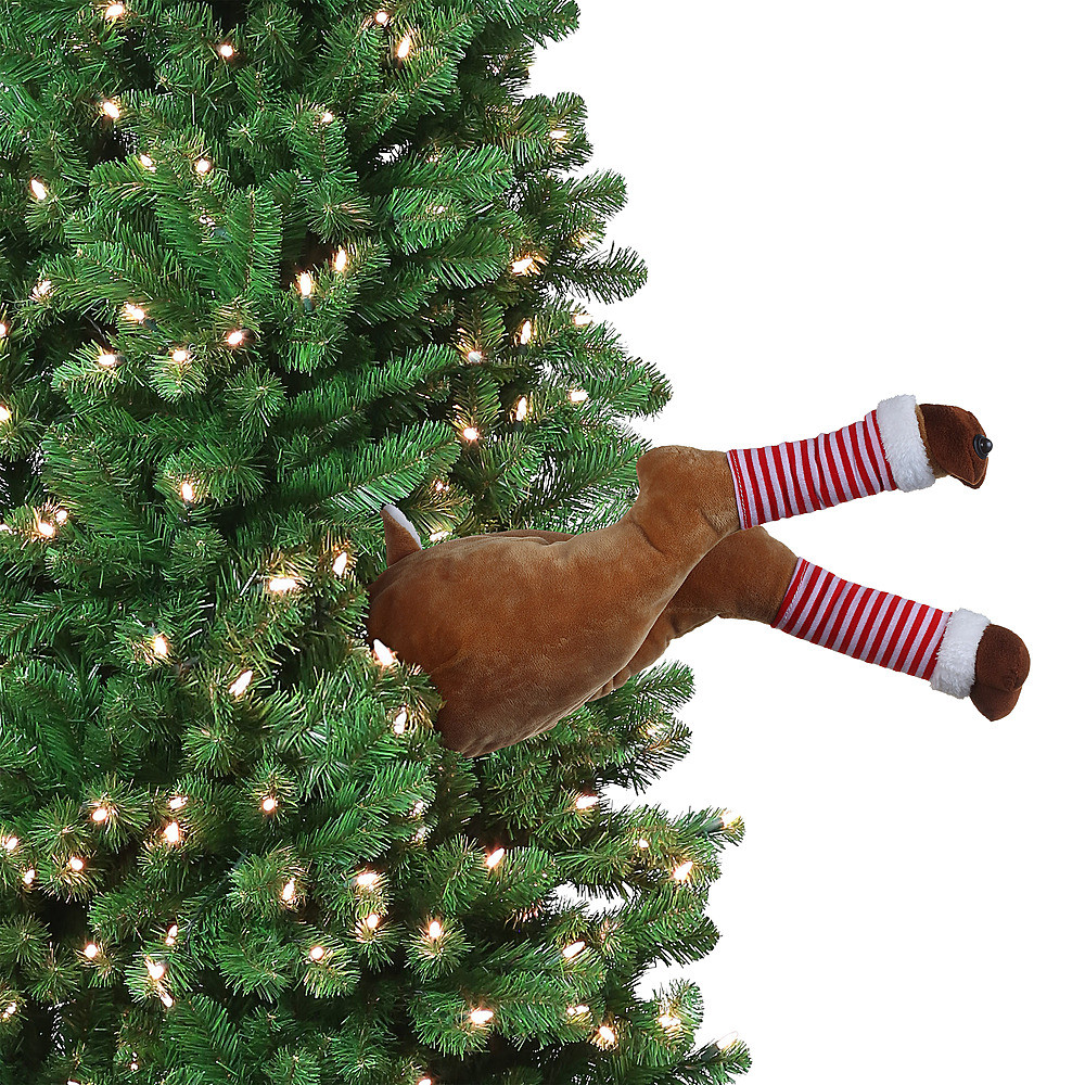 Mr. Christmas Animated Kicking Reindeer Legs Tree Decoration ...