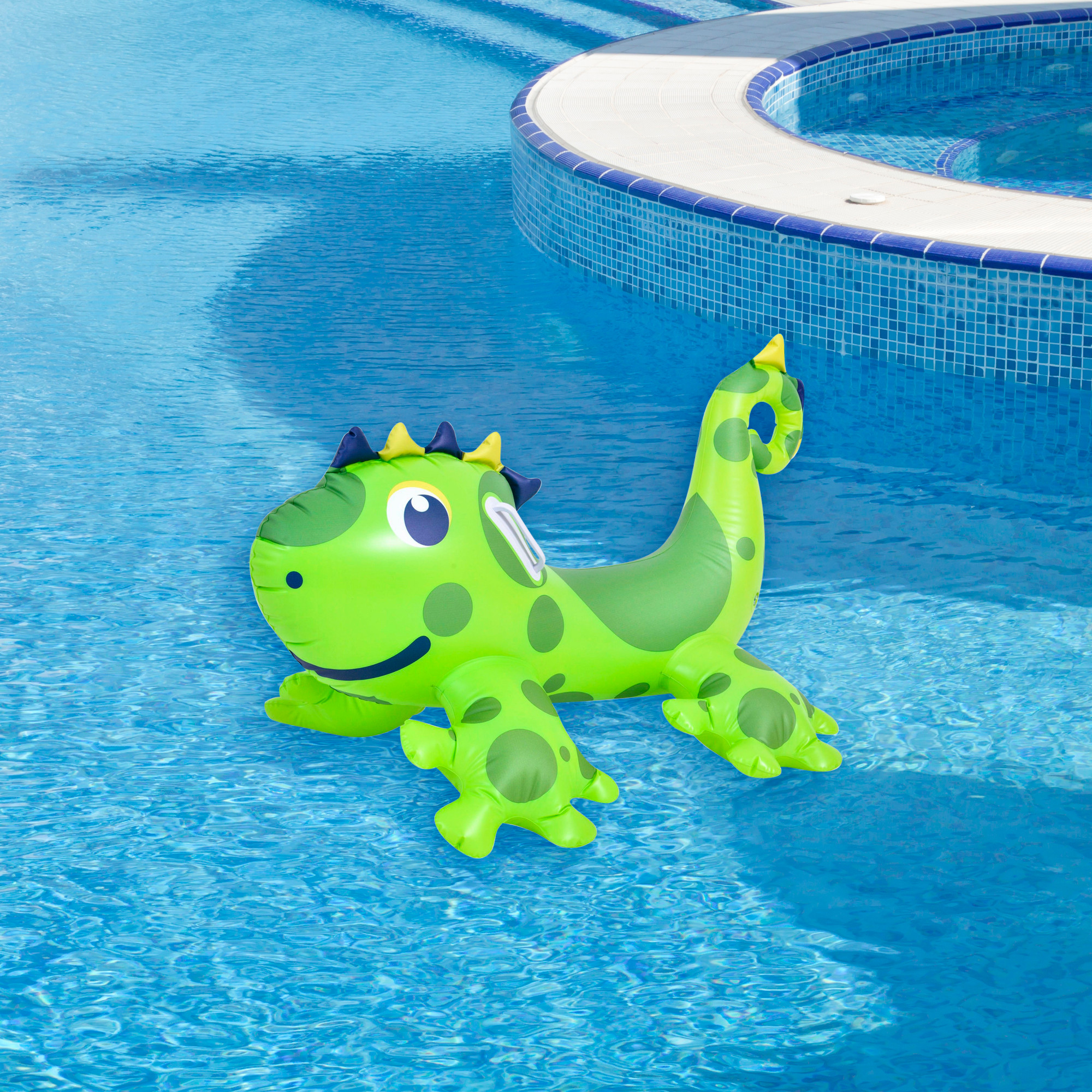 Inflatable Spotted Dinosaur Ride-On Pool Float - 46.5" - Green ...