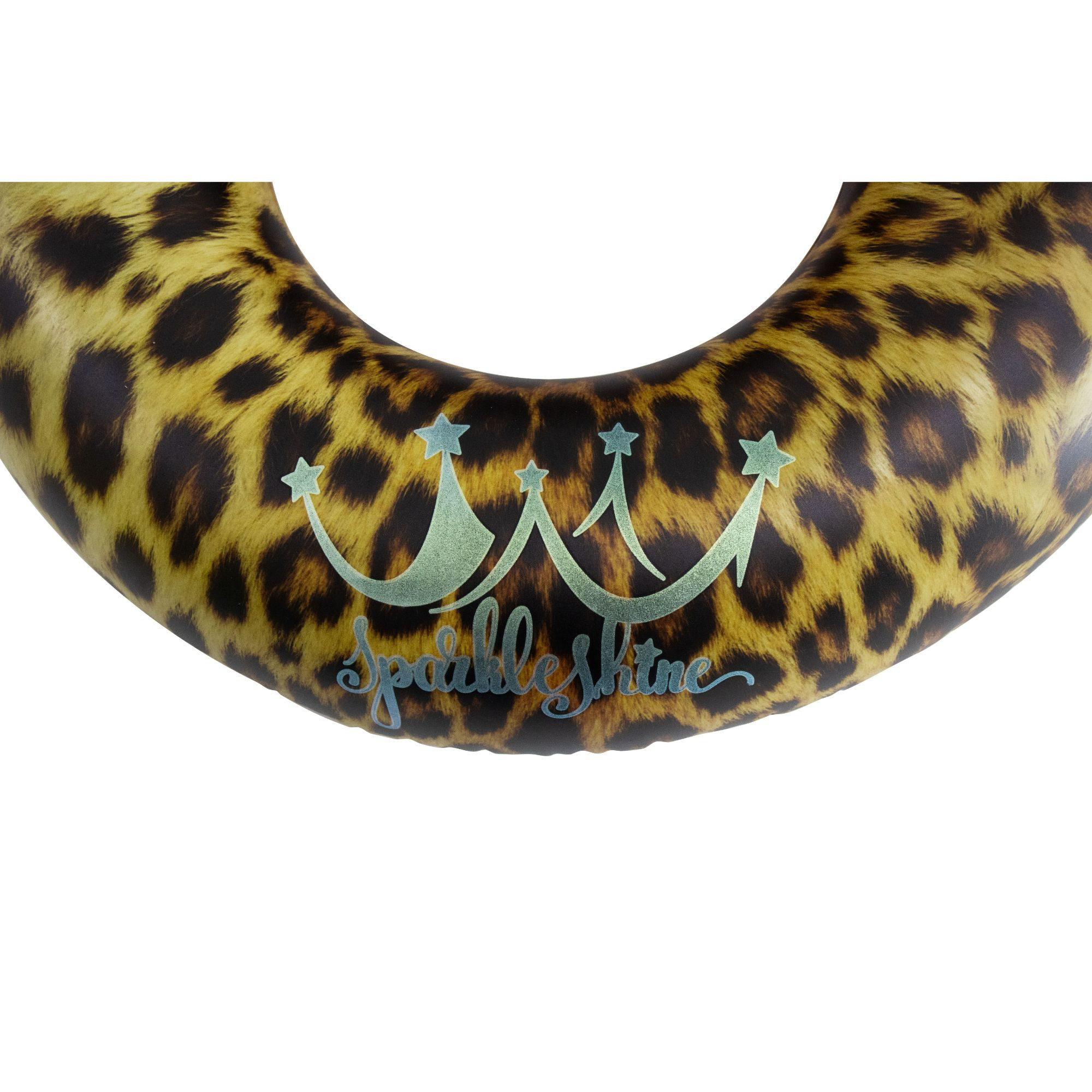 Inflatable Leopard Print Swimming Pool Inner Tube - 35" | Christmas Central