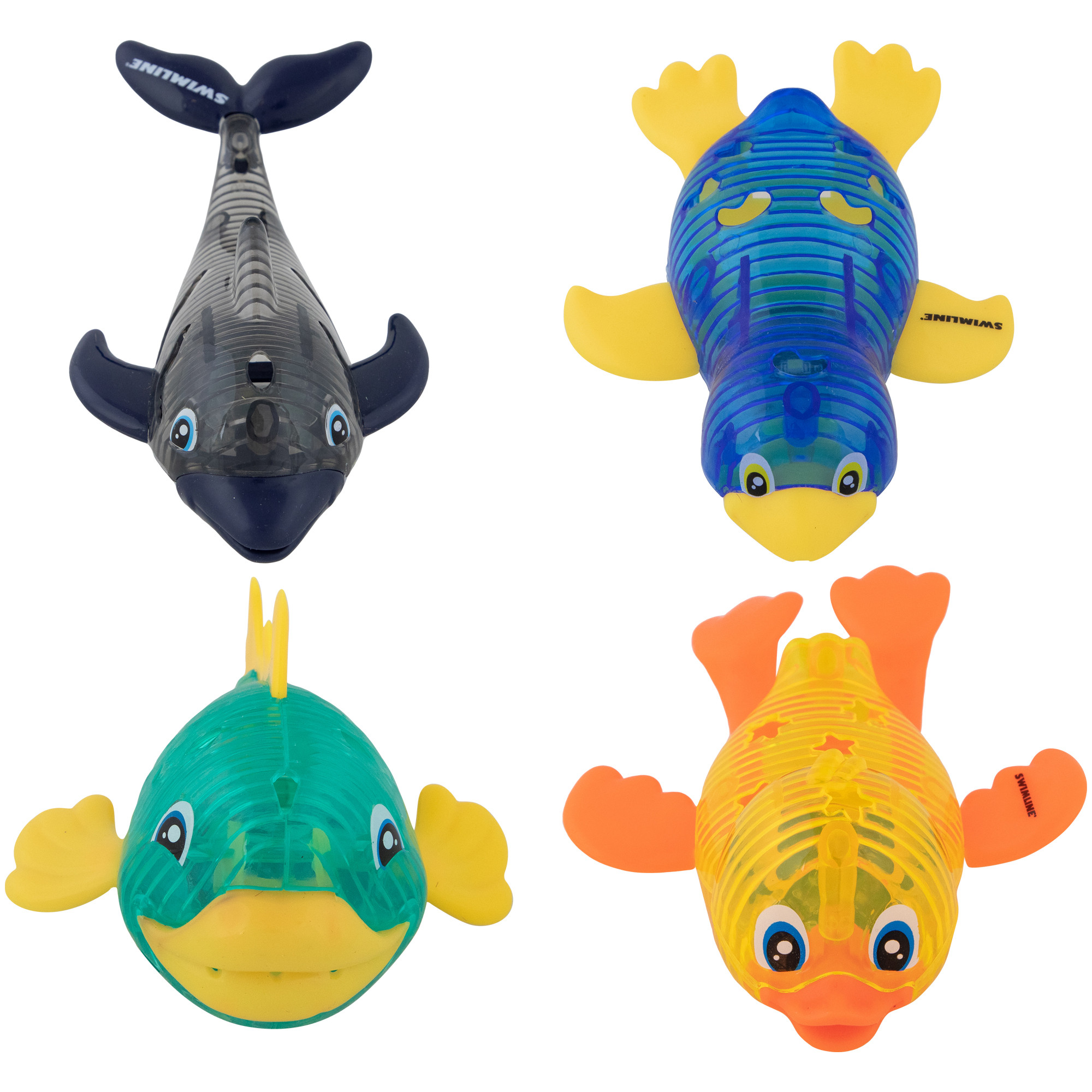 Set of 4 Water Activated Light-Up Sea Animals Swimming Pool Dive Toys ...