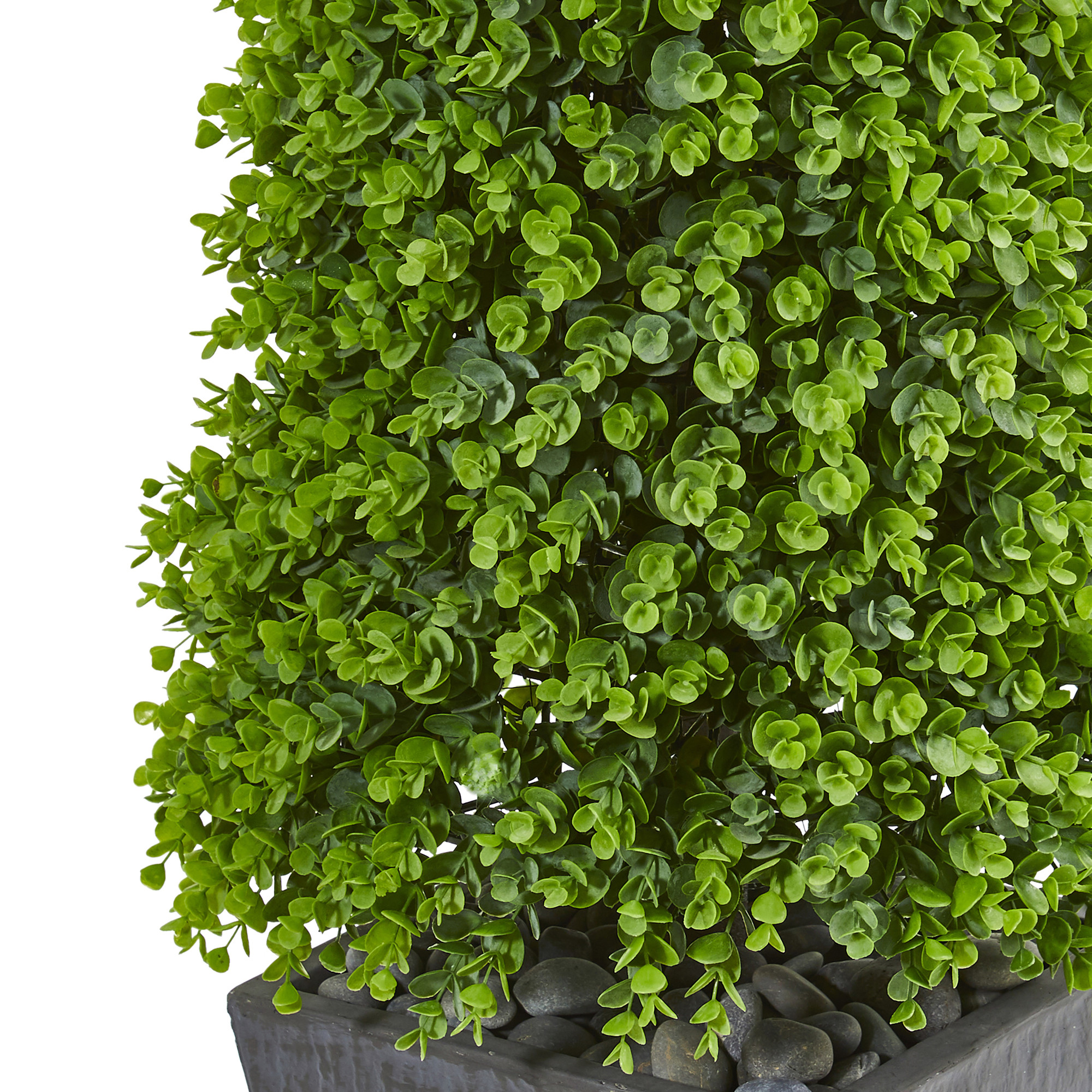 4.75" Eucalyptus Topiary Artificial Tree in Slate Planter | Christmas ...