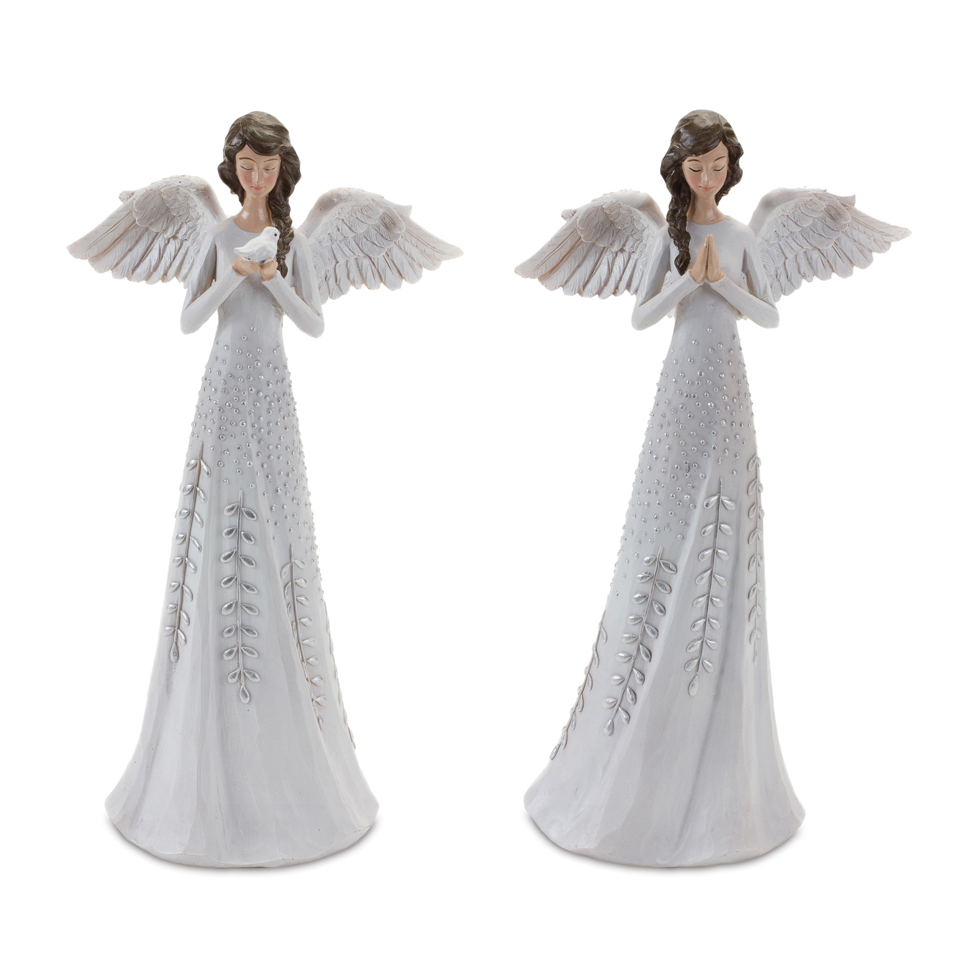 Set of 2 Angel Christmas Tabletop Figurines 12" | Christmas Central