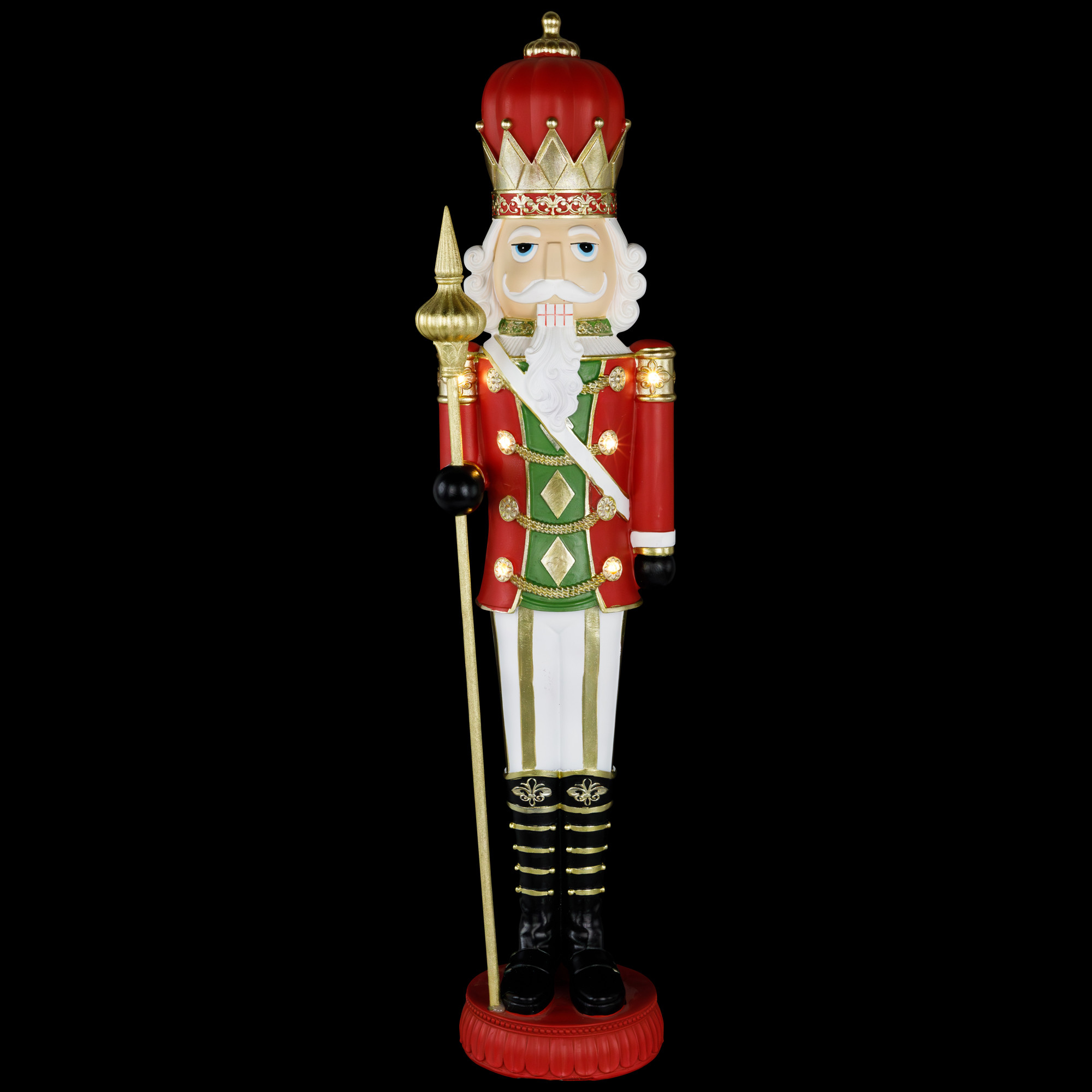 22" Red & Gold Christmas Nutcracker with Scepter | Christmas Central