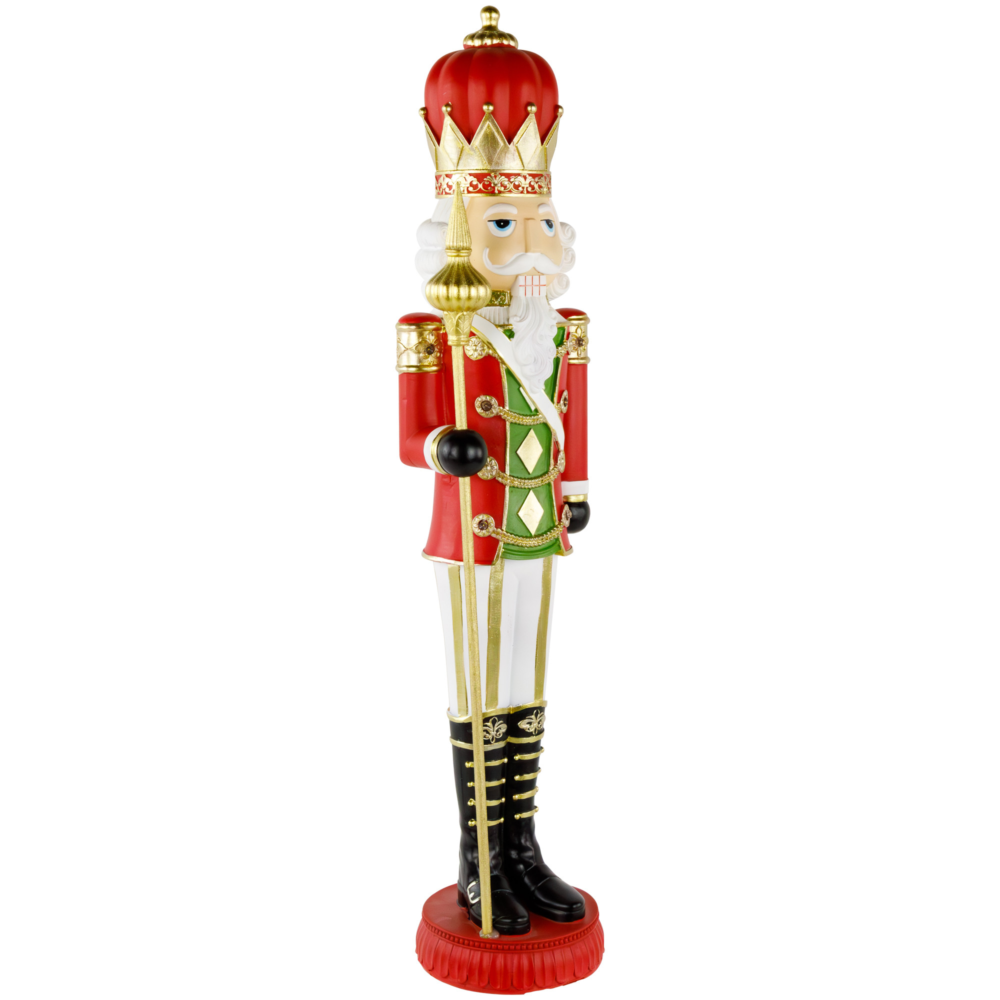 22" Red & Gold Christmas Nutcracker with Scepter | Christmas Central