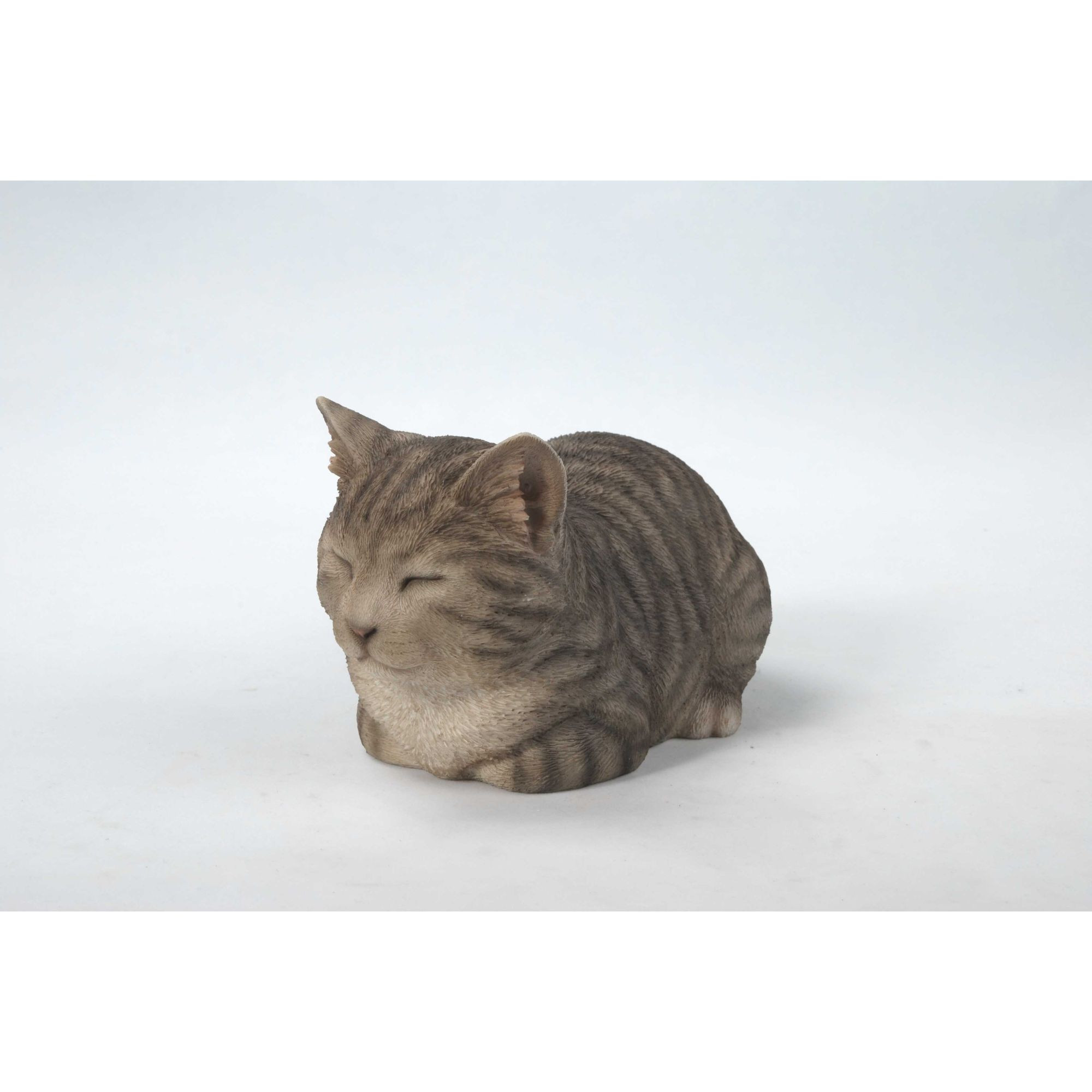 8" Sleeping Tabby Cat Outdoor Garden Statue | Christmas Central