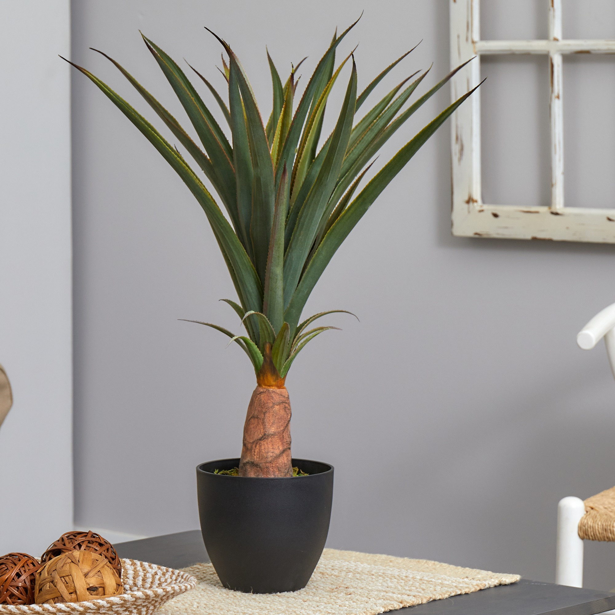 2.5' Artificial Agave Potted Plant | Christmas Central