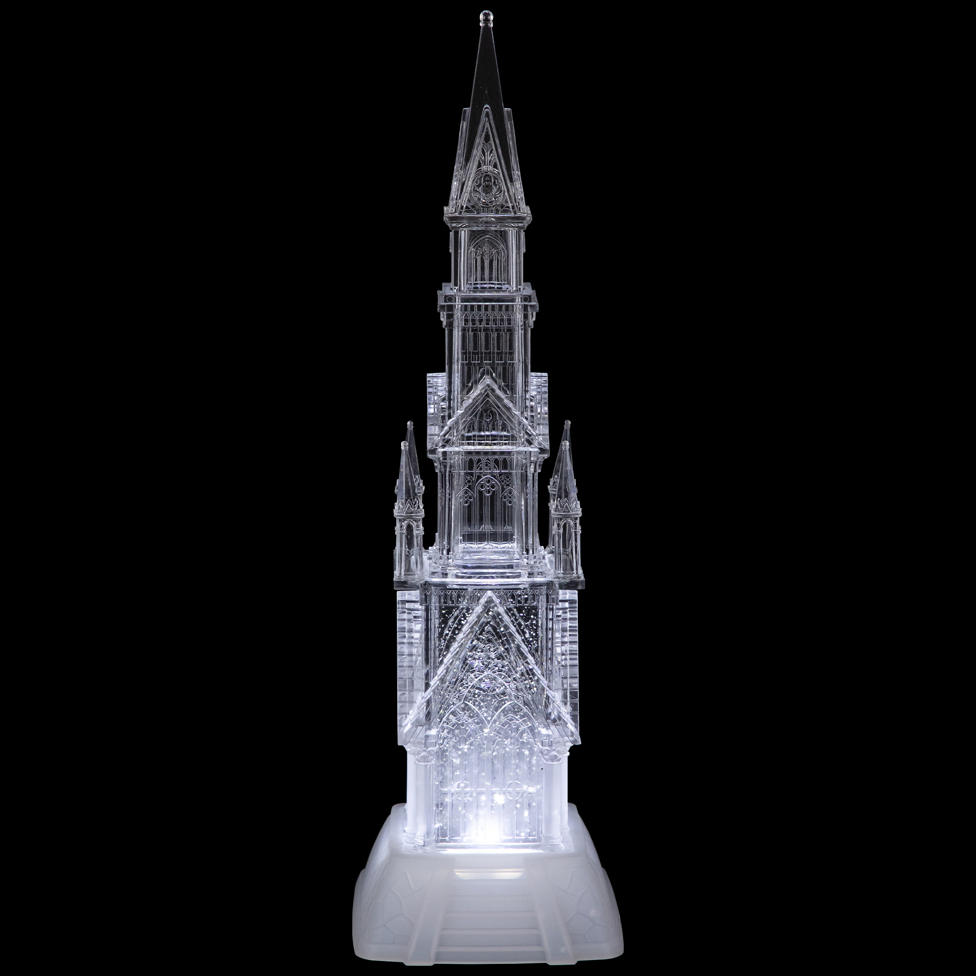 LED Lighted Castle Acrylic Christmas Decoration - 17.5" | Christmas Central