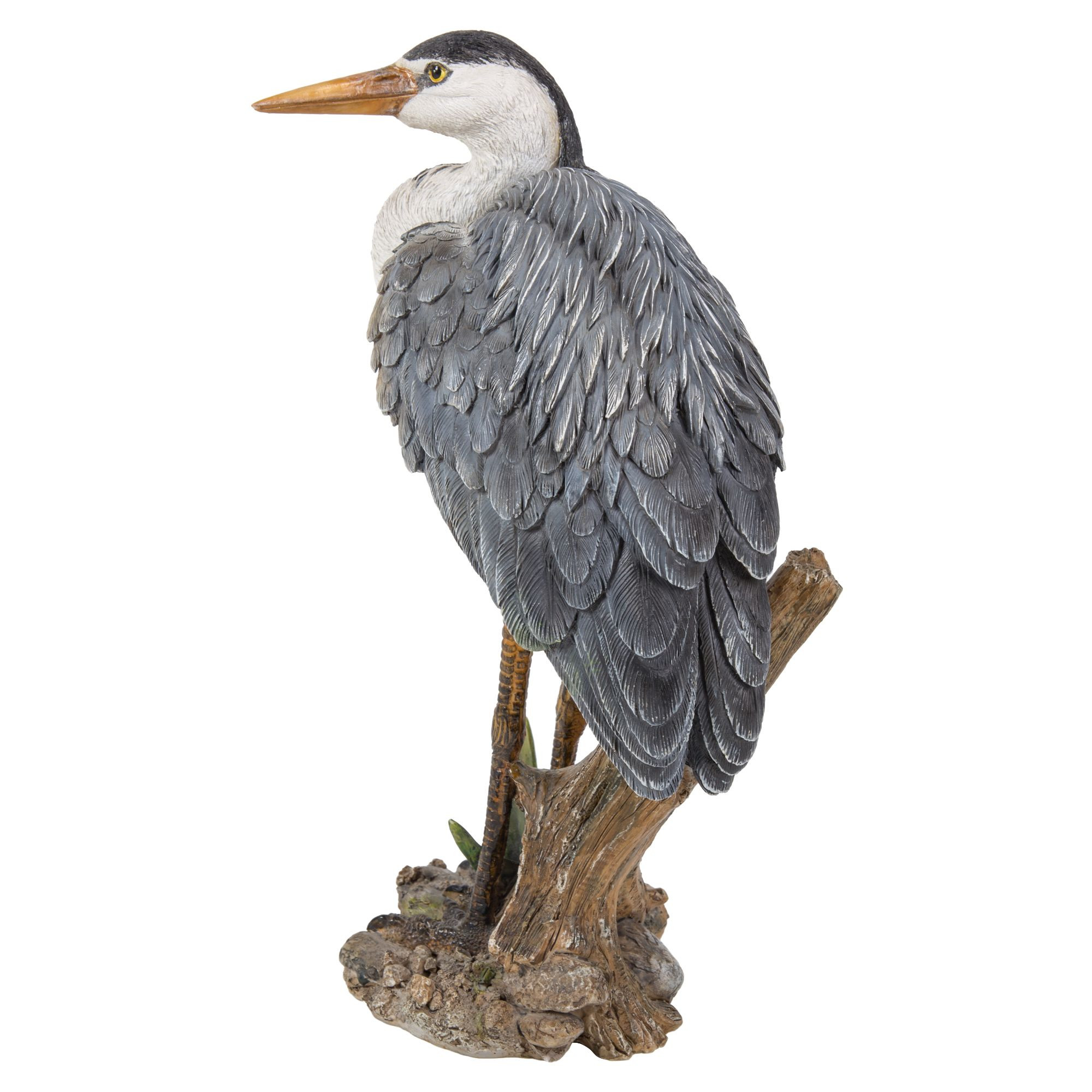 10.75" Standing Heron Outdoor Garden Statue | Christmas Central
