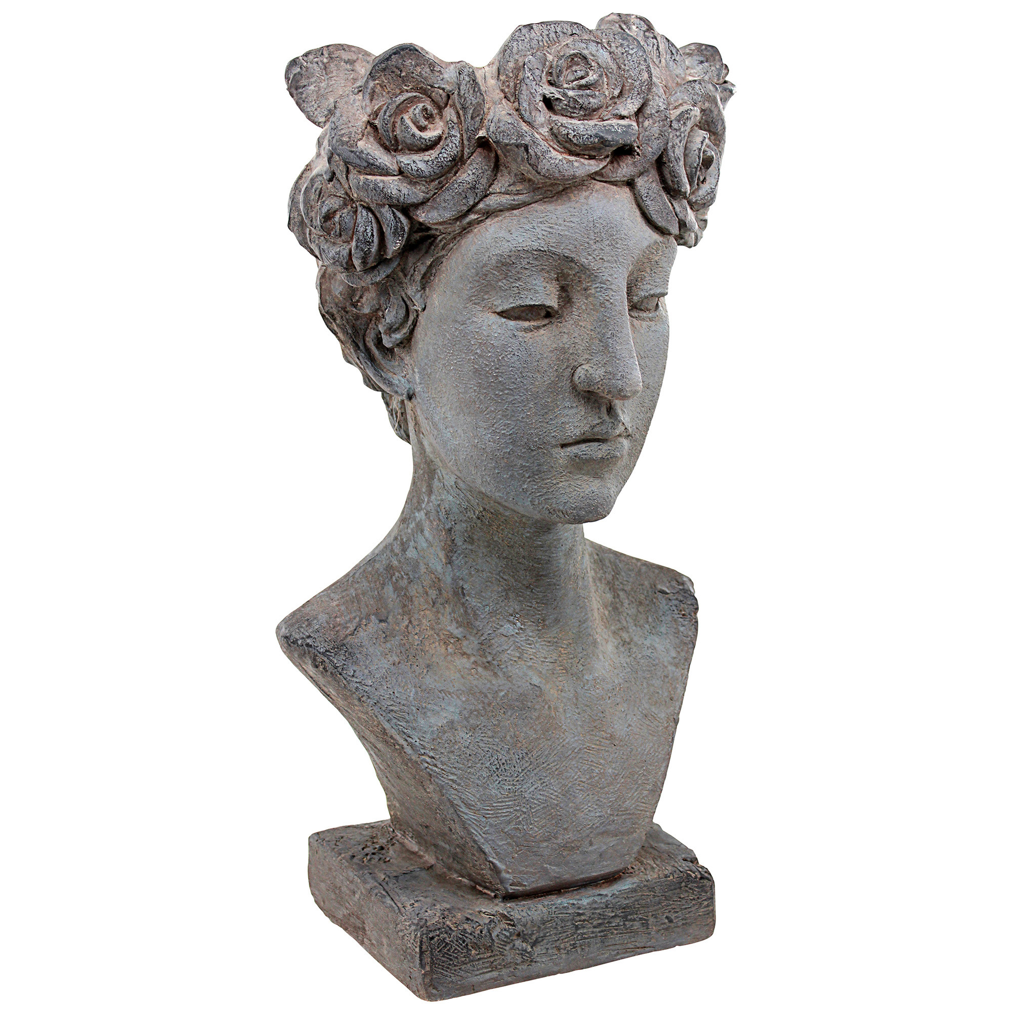Flora, Roman Nymph of Flowers Sculptural Head Planter - 22" | Christmas ...