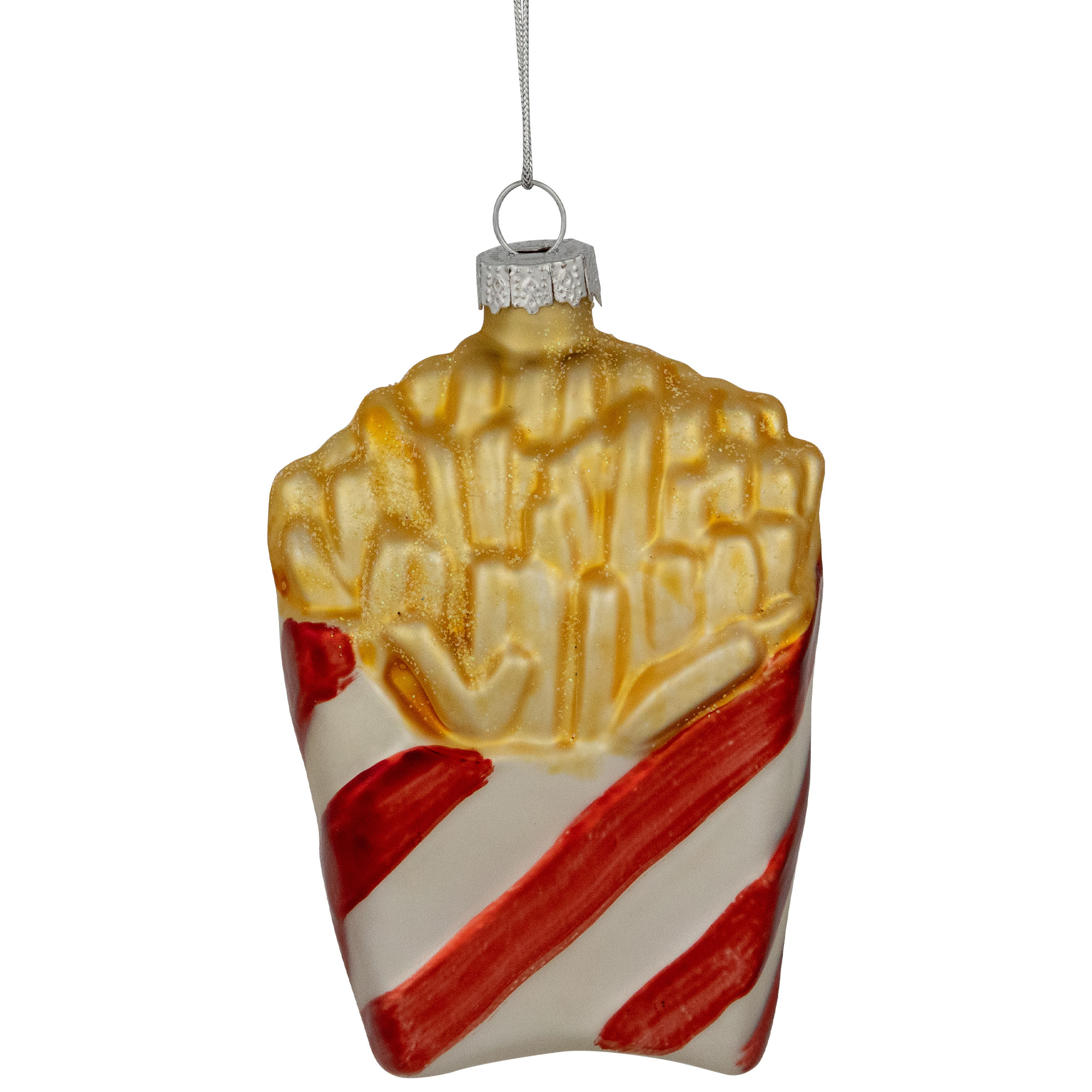 4" Fast Food French Fries Glass Christmas Ornament | Christmas Central