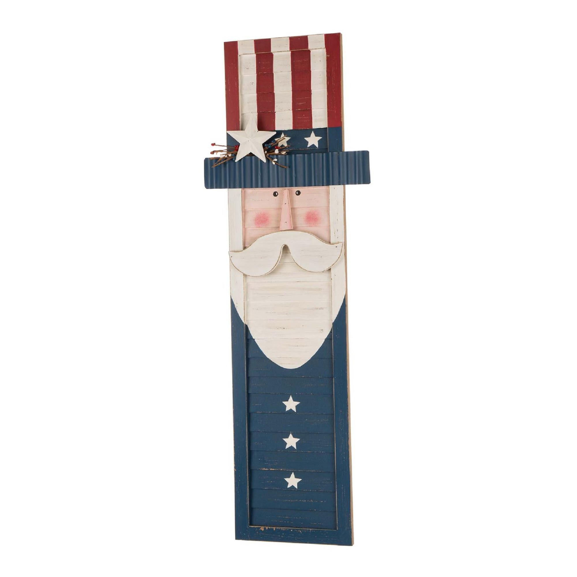 Wooden Patriotic Uncle Sam with Star Outdoor Porch Sign - 36 ...