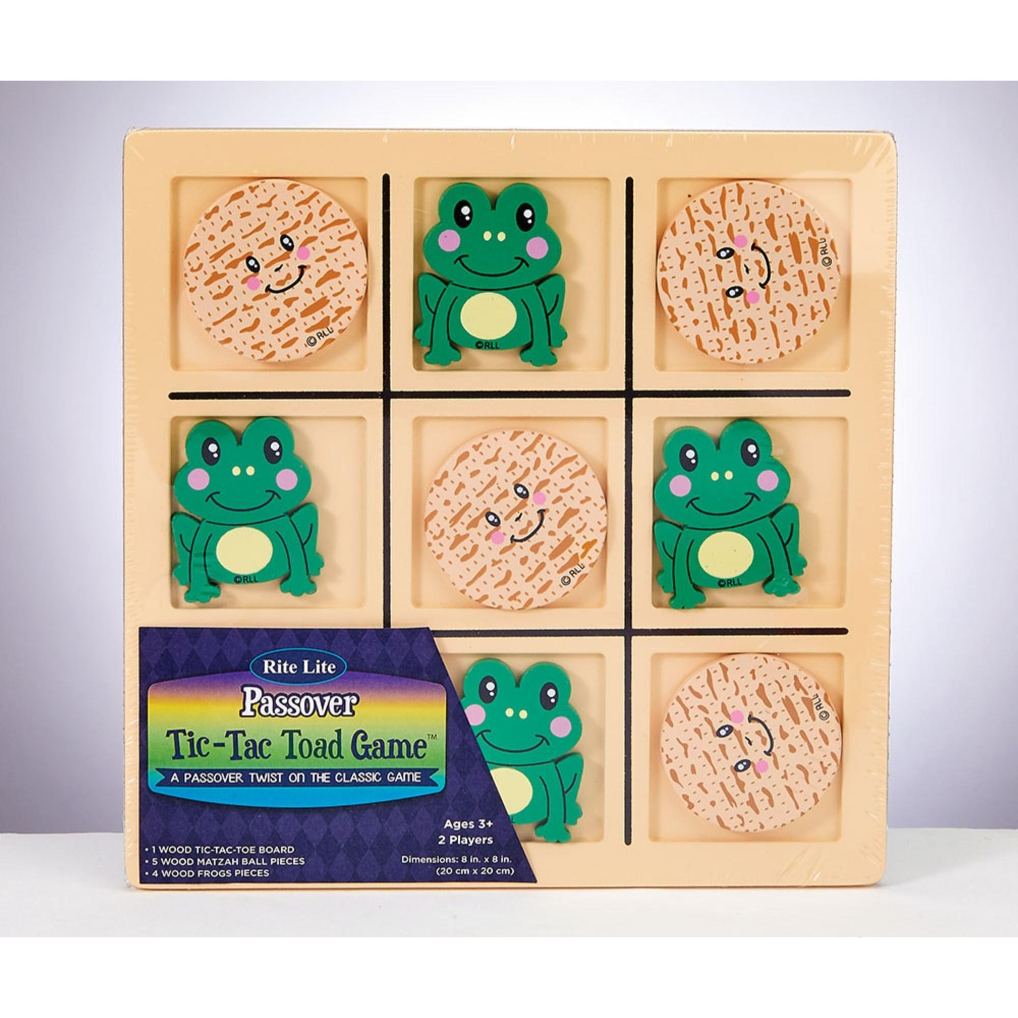 8" Beige & Green Frog Passover Tic Tac Toad Game | Christmas Central