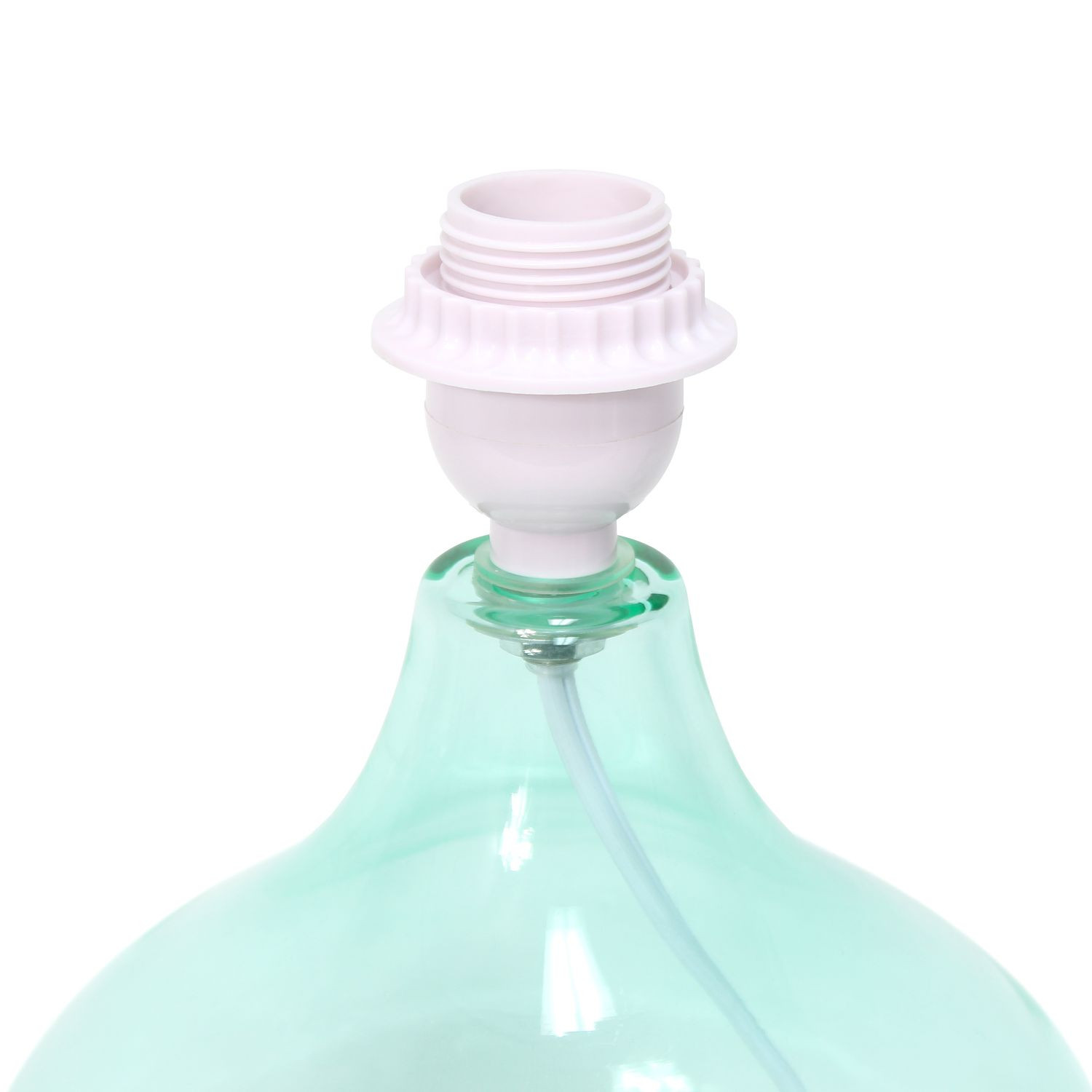 13.5" Aqua Blue Raindrop Table Lamp with White Drum Shade | Christmas ...