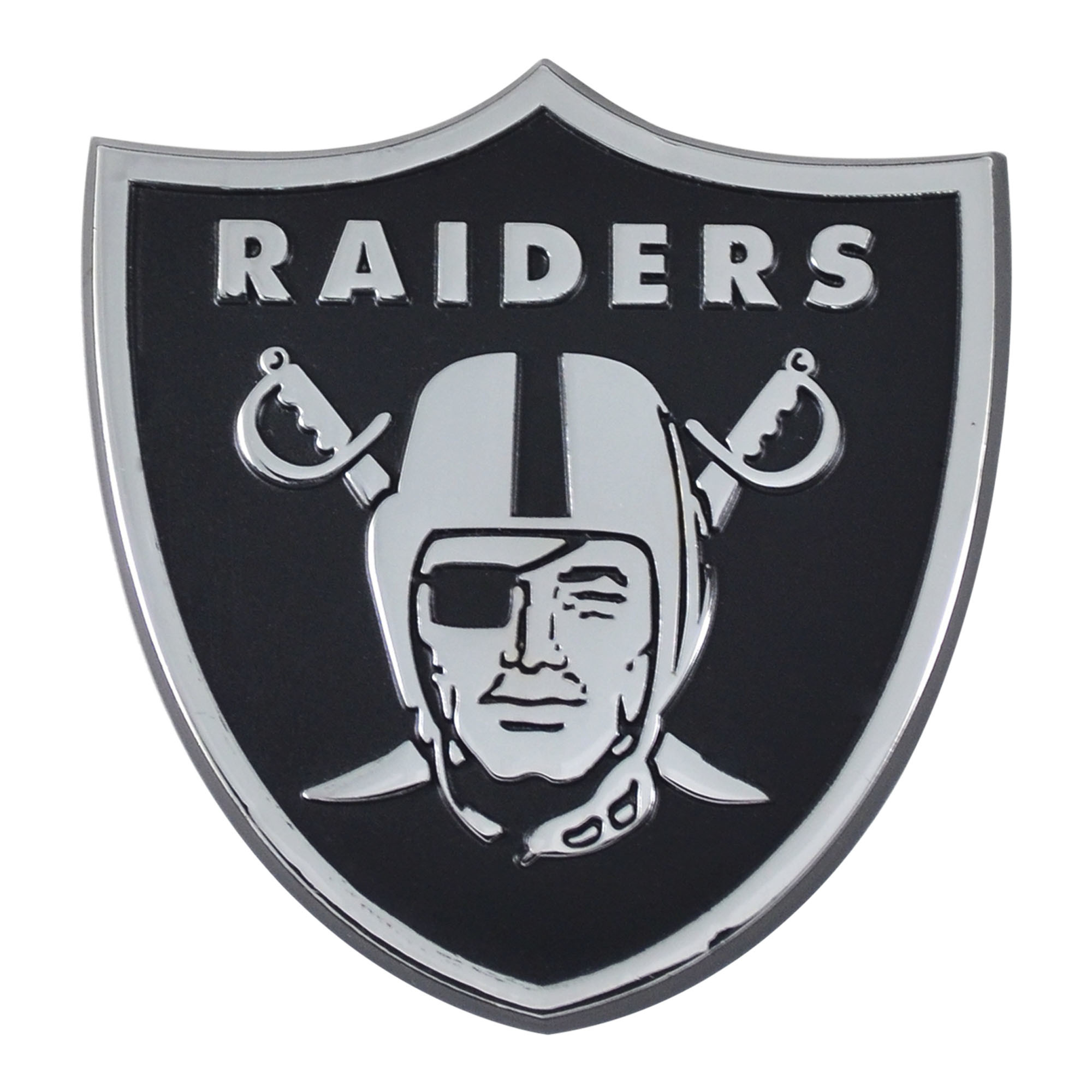 3" NFL Las Vegas Raiders Chrome Emblem Exterior Auto Accessory ...