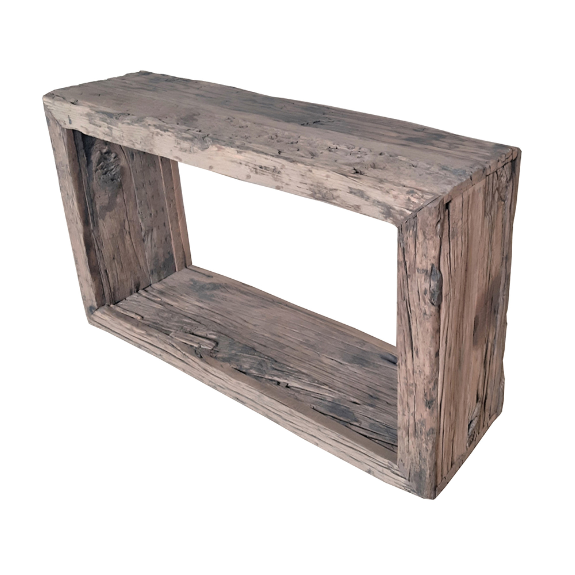 Frame Design Rustic Cube Console Table - 4.5' | Christmas Central
