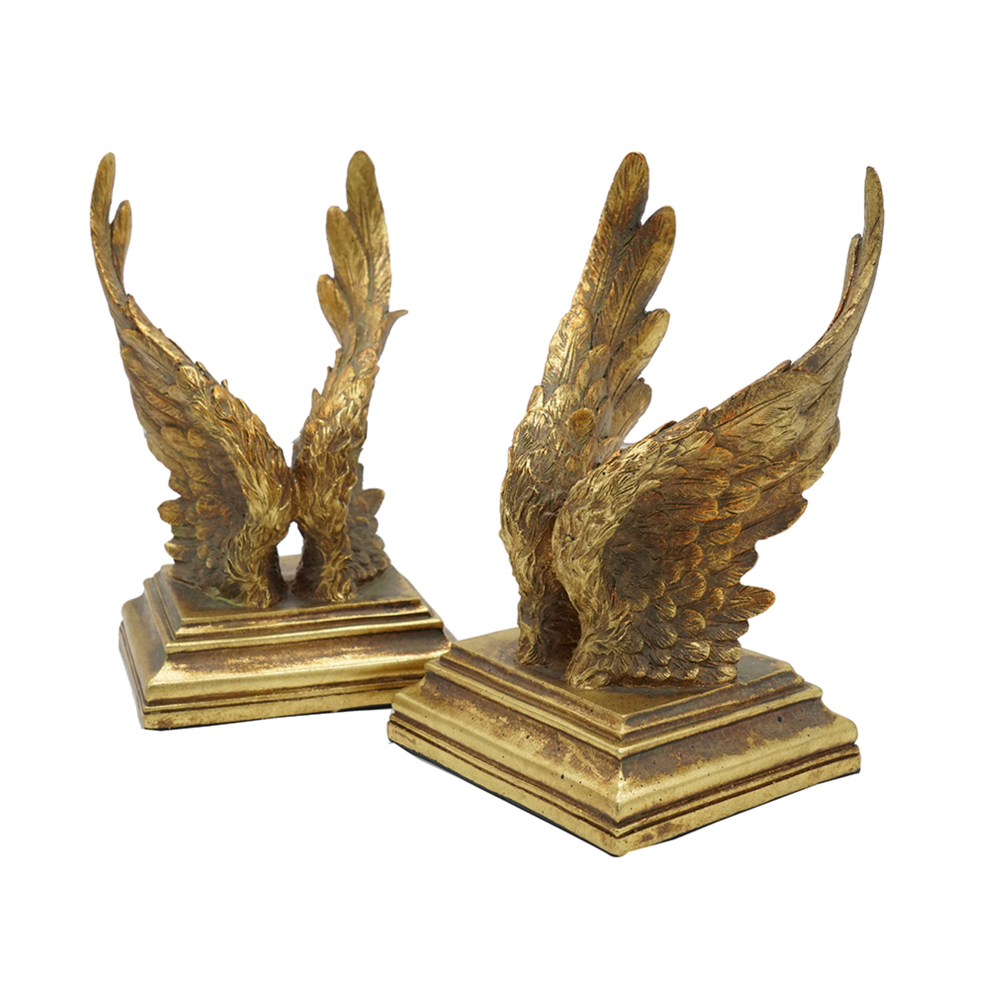 Soar Wing Bookends - 8.25" - Gold - 2ct | Christmas Central