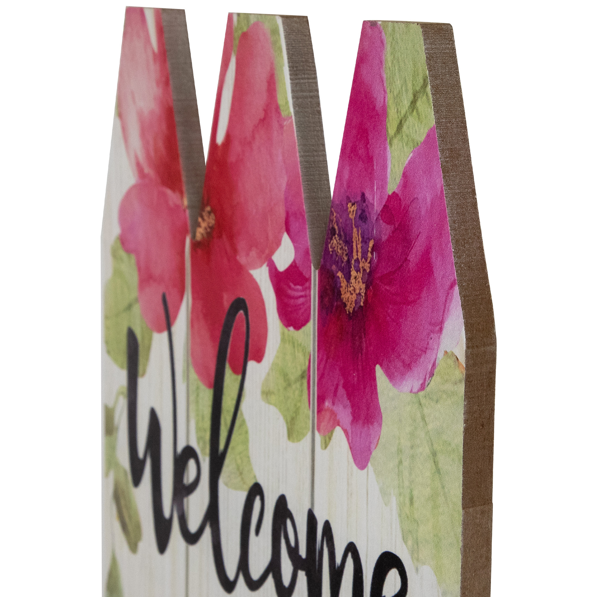 40" Welcome Spring Floral Outdoor Porch Board Sign Decoration ...