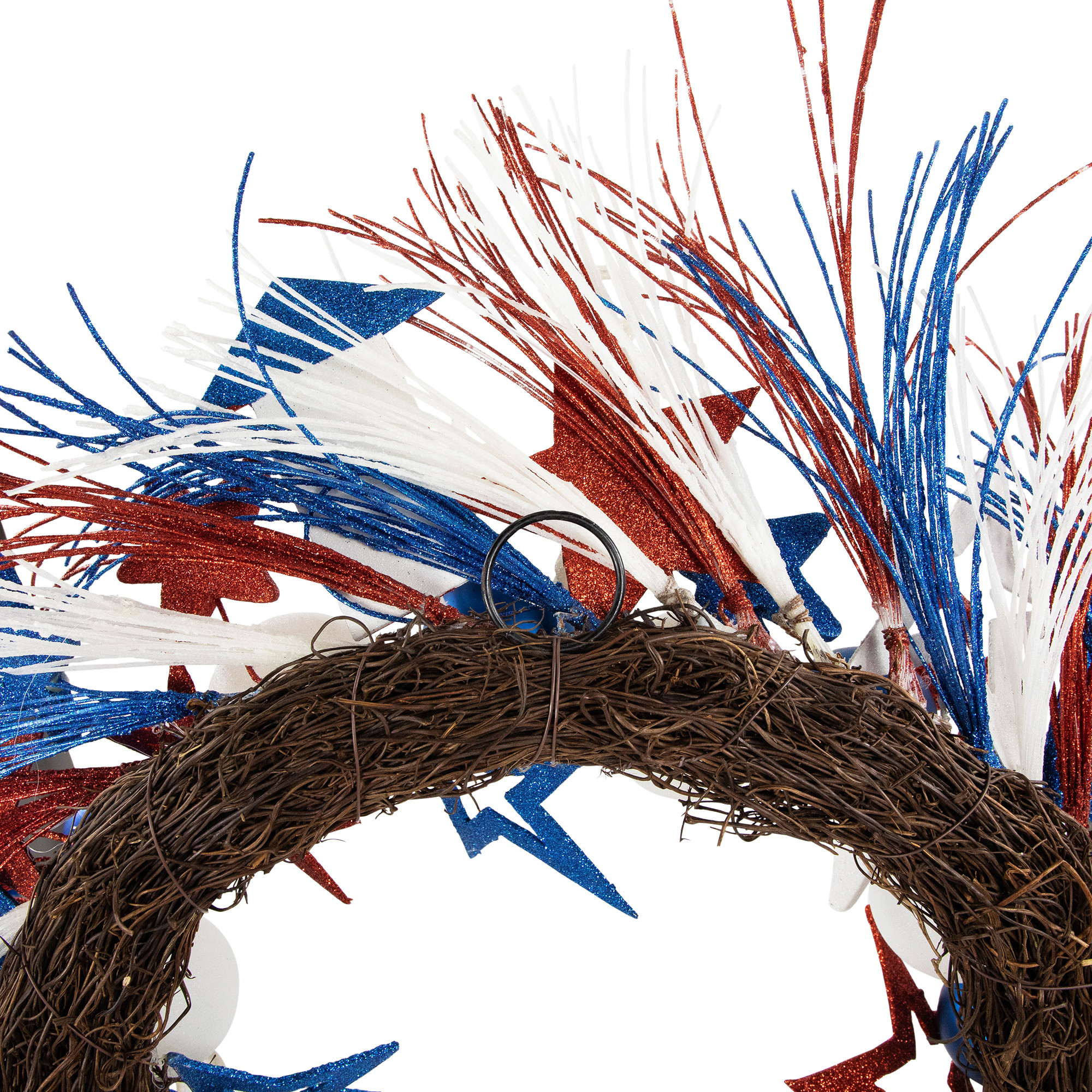 Glittered Stars & Rockets Patriotic Wreath - 22" | Christmas Central