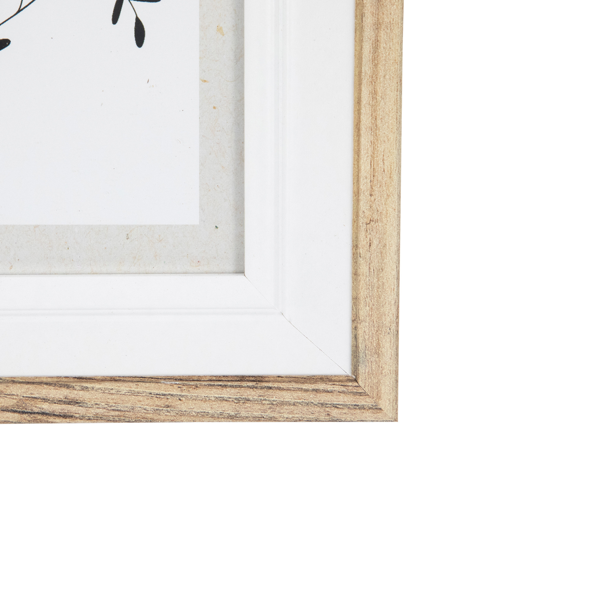 Wooden Picture Frames for 5" x 7" Photo - Natural & White - Set of 4 ...