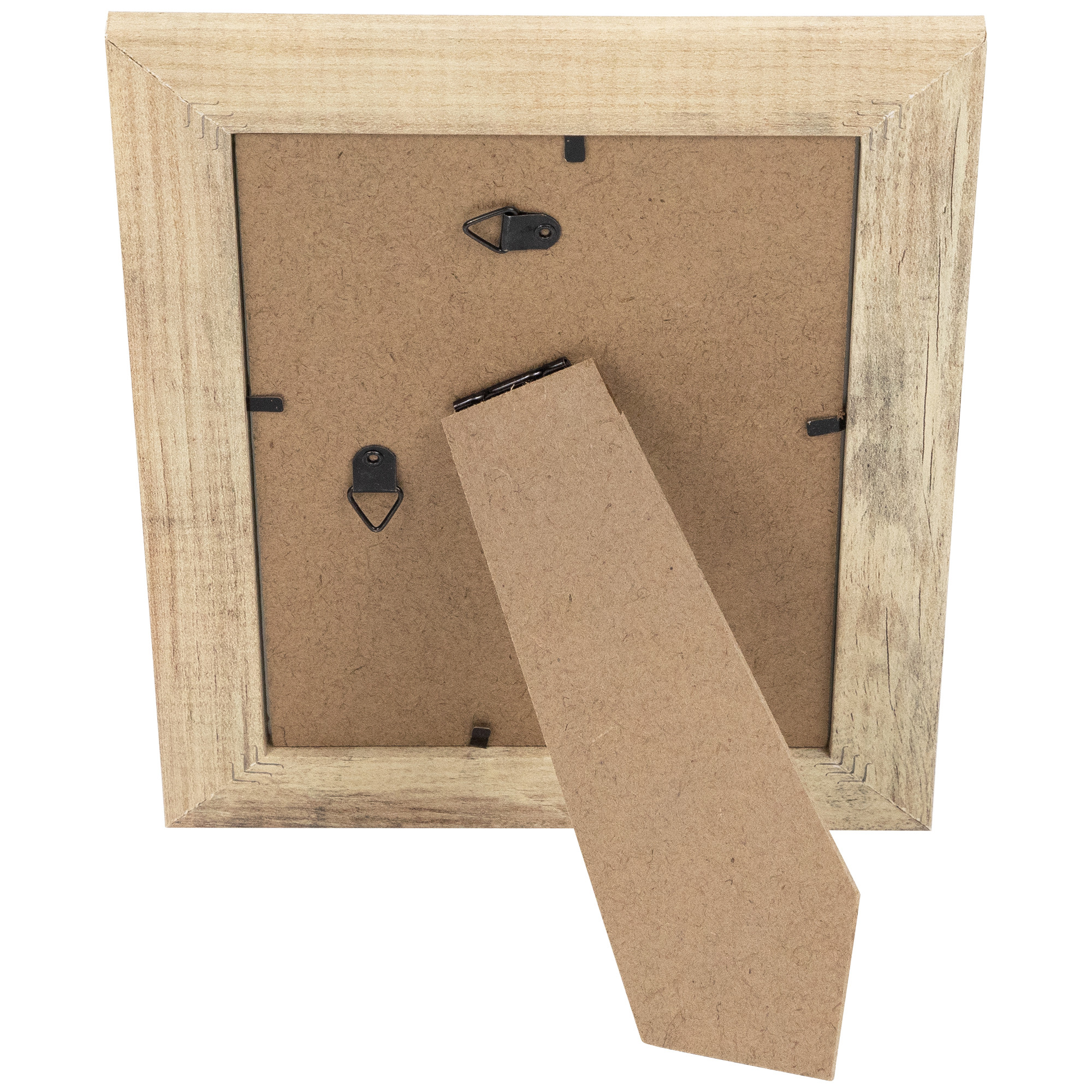 Wooden Picture Frames for 5" x 7" Photo - Natural & White - Set of 4 ...