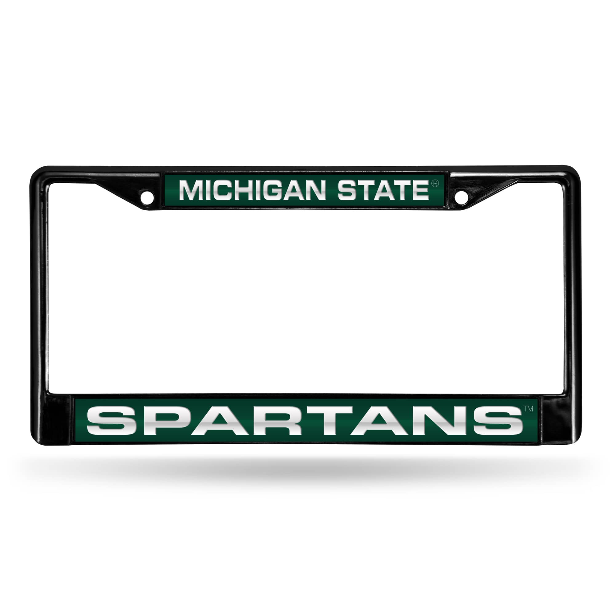 6" x 12" Green & Black College Michigan State Spartans License Plate ...
