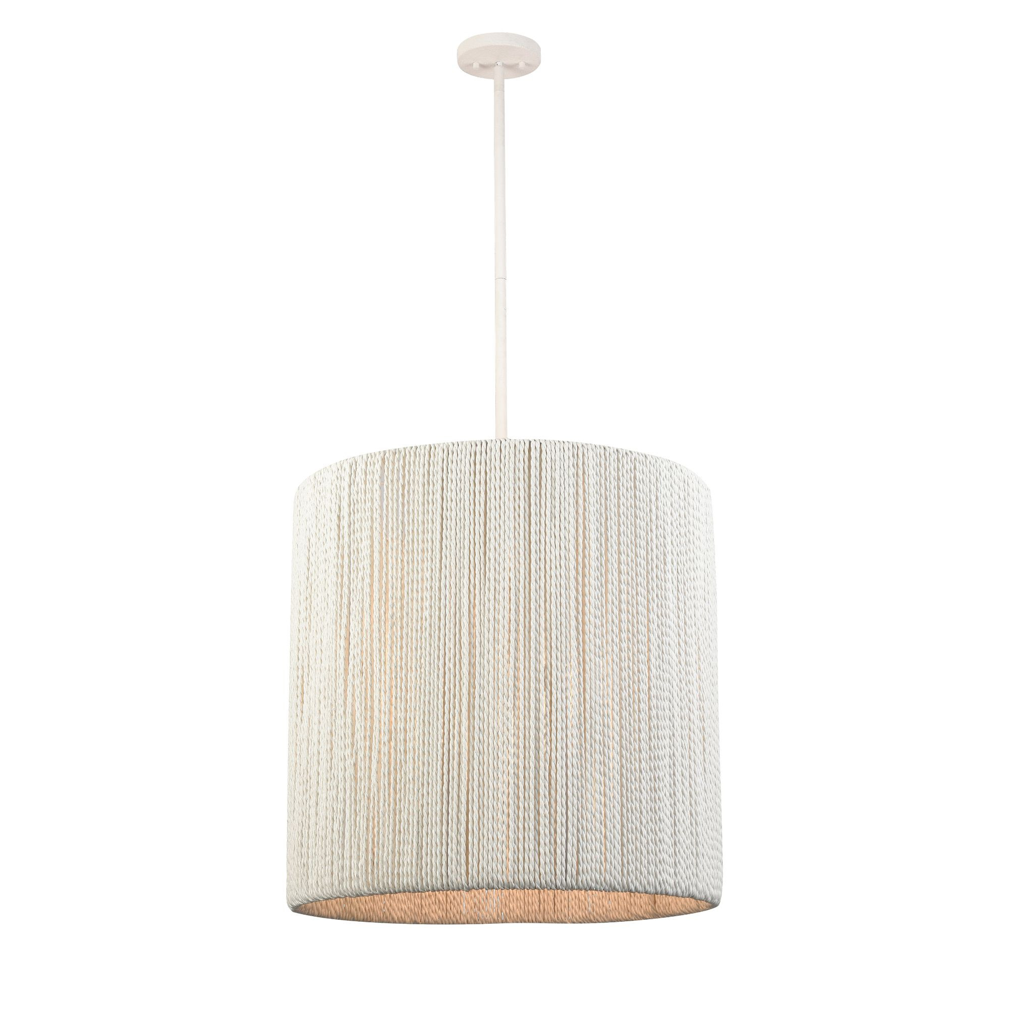 24" White Coral Hanging Pendant Ceiling 3-Light Fixture | Christmas Central