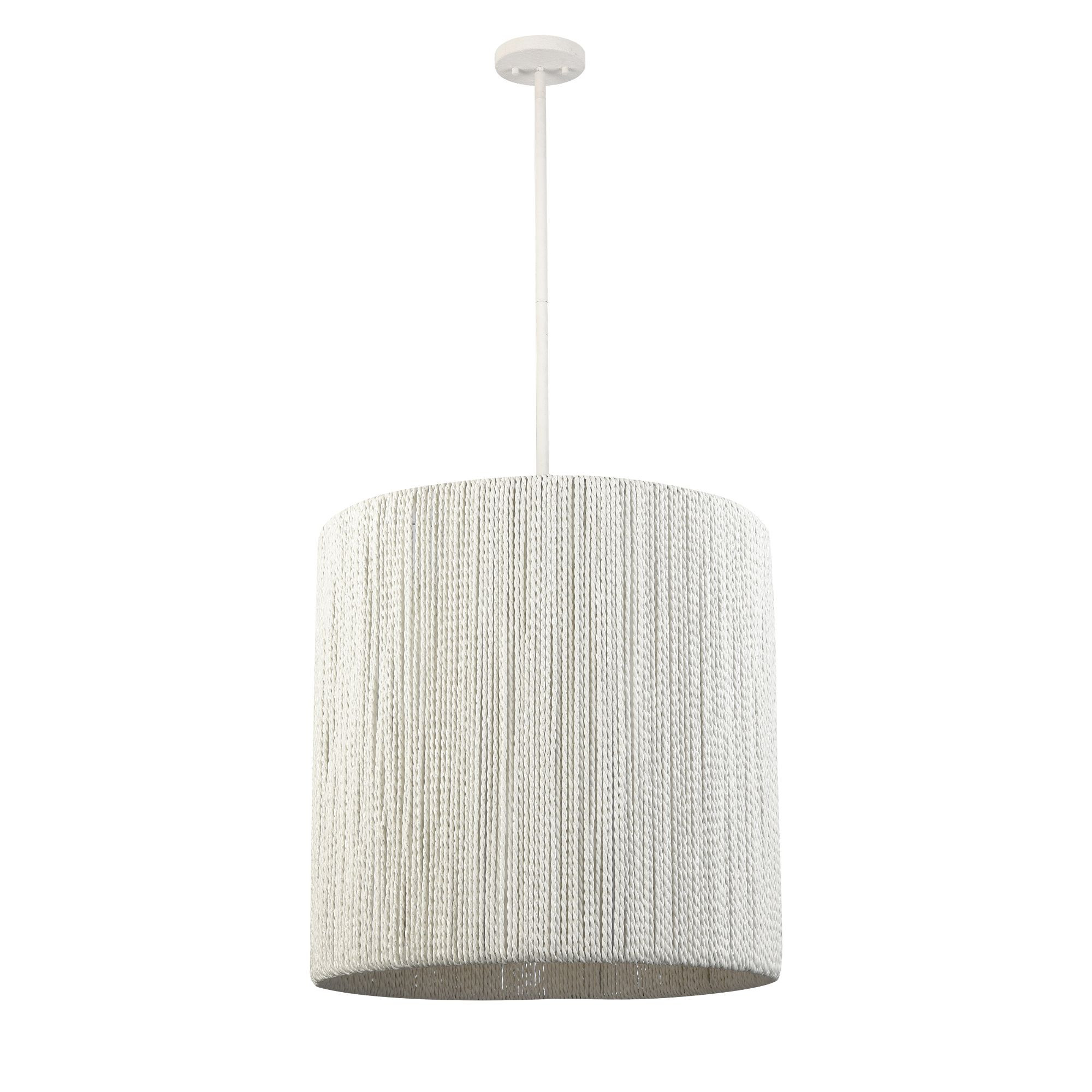 24" White Coral Hanging Pendant Ceiling 3-Light Fixture | Christmas Central