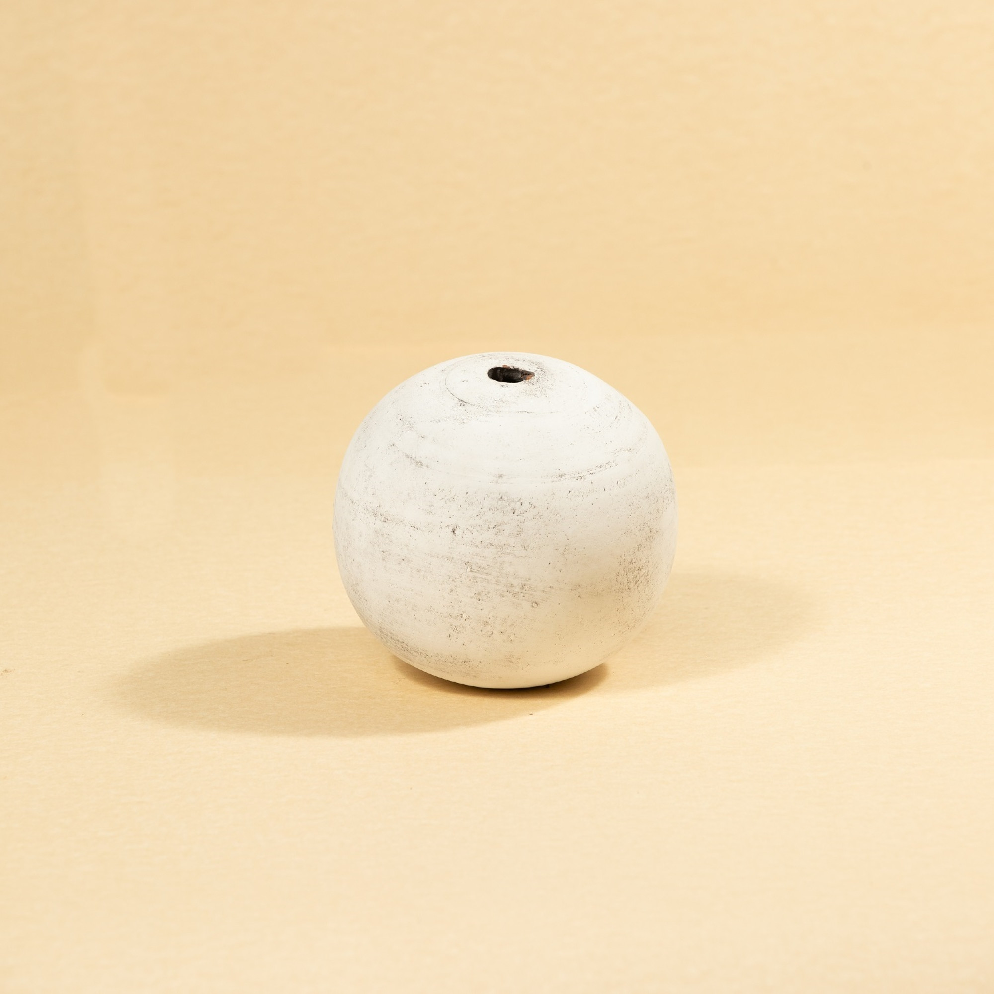 Medium Clay Sphere Tabletop Decoration - 16" - White | Christmas Central