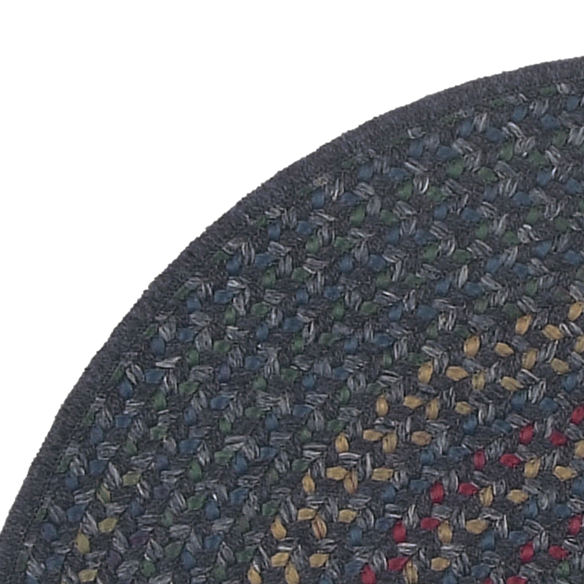 1.5' x 2.5' Navy Blue, Beige & Byzantine Violet Half-Moon Shaped ...