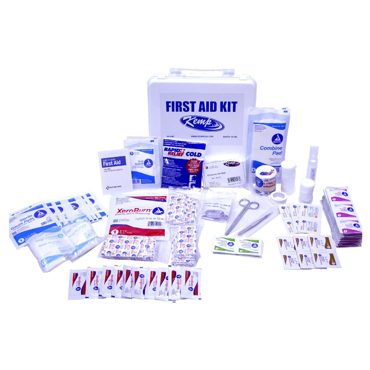 13" Matte White 24 Unit 25-Person First Aid Kit | Christmas Central