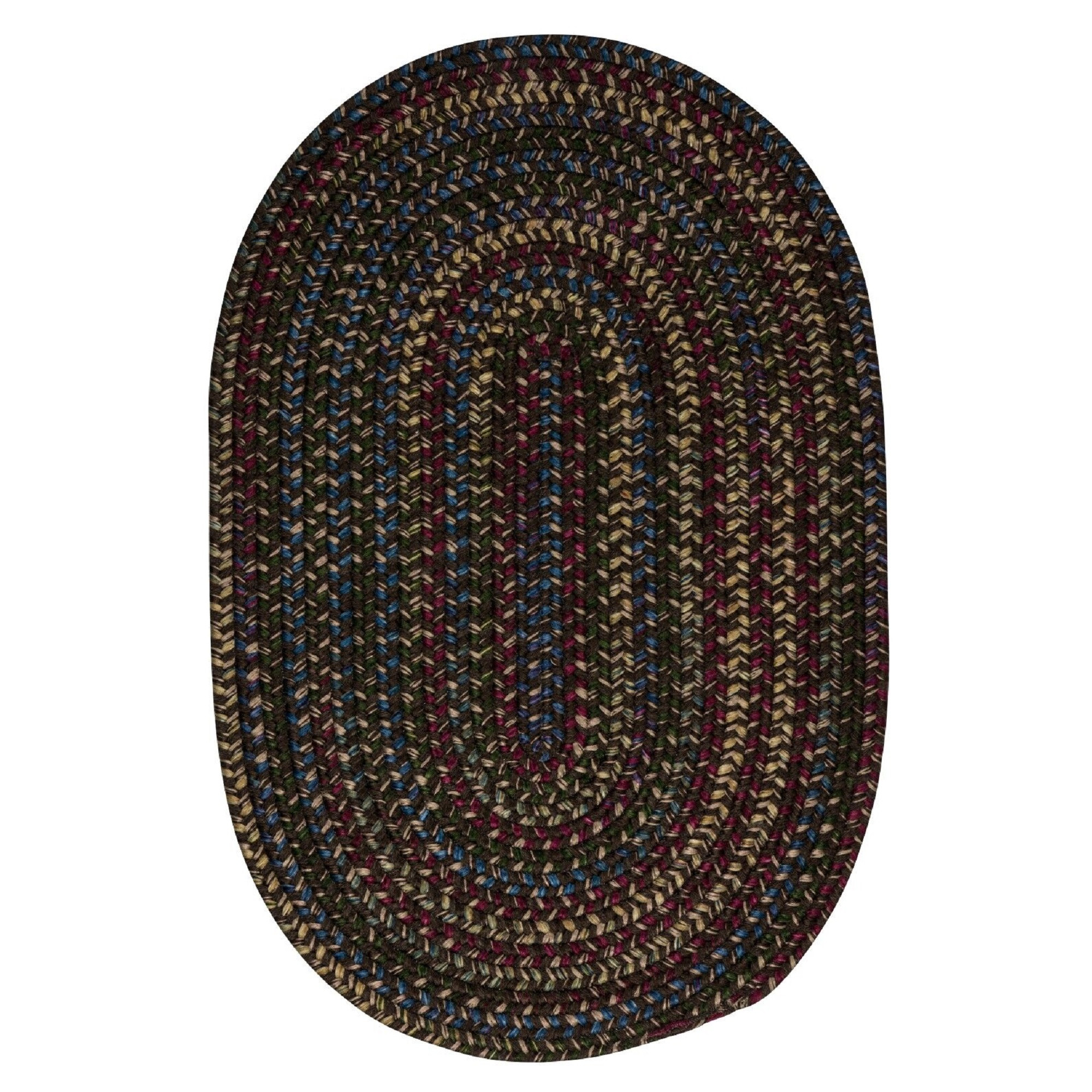 2' x 10' Braided Oval Throw Rug Runner | Christmas Central